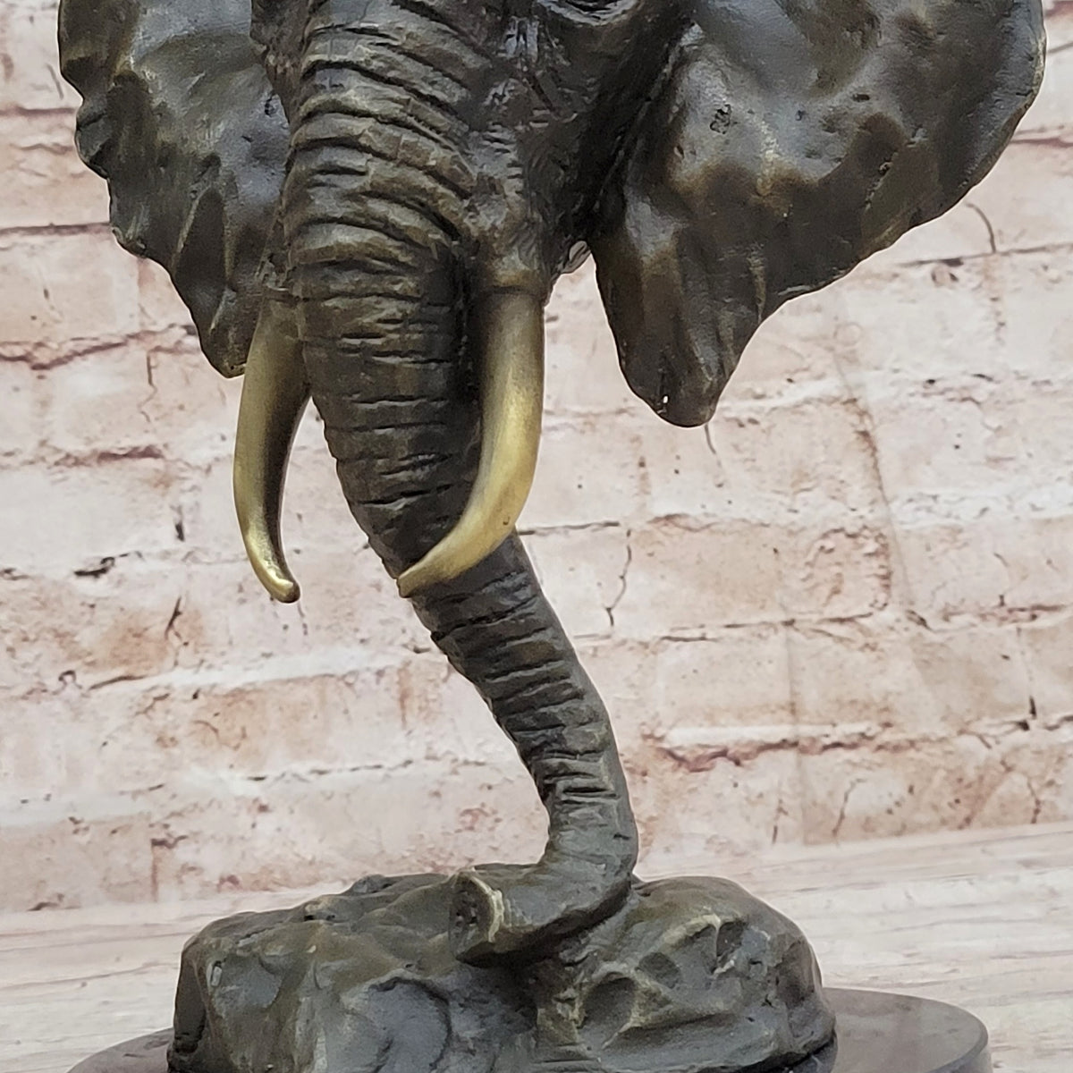 Original Milo Large Elephant Bust Bronze Sculpture Statue Wildlife Saf – Bronzhaus
