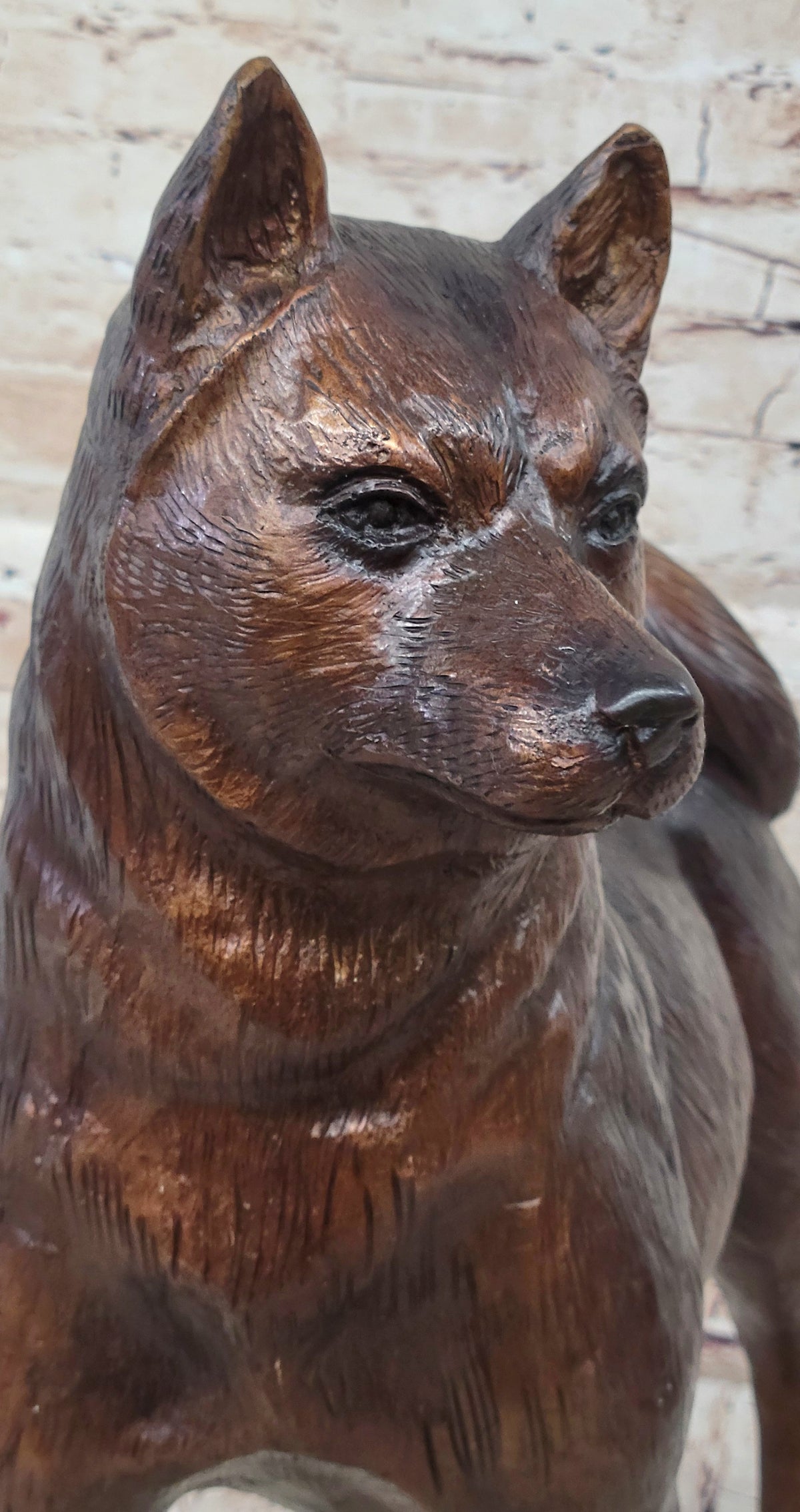 Shiba Inu Puppy Dog Bronze Sculpture Statue Figurine Collectible Art ...