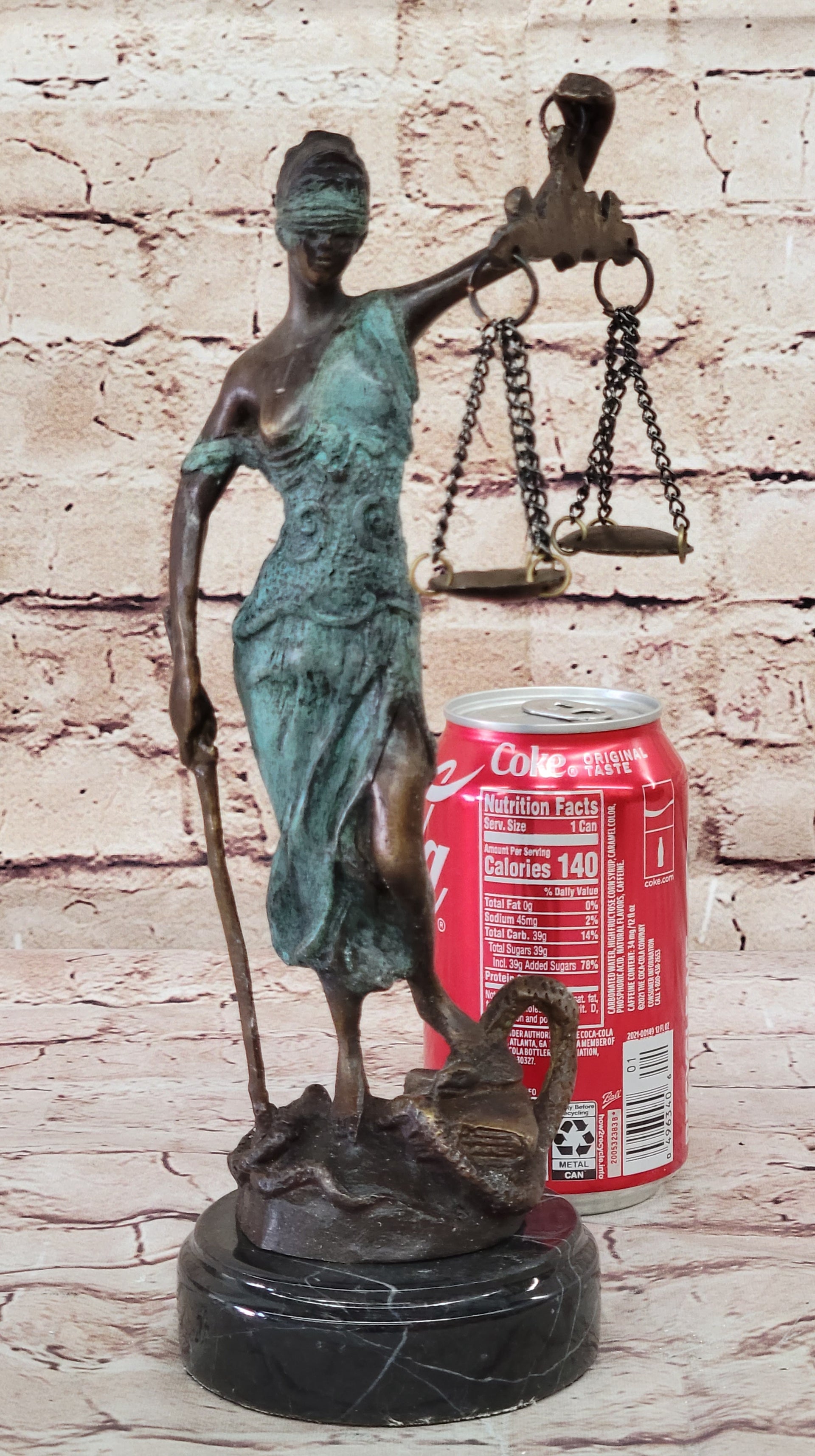 Signed Mayer Lawyer Blind Justice Bronze Figure Law Sculpture Statue F ...