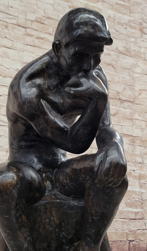 The Thinker Thinking Man Auguste Rodin Bronze Statue Sculpture Replica ...