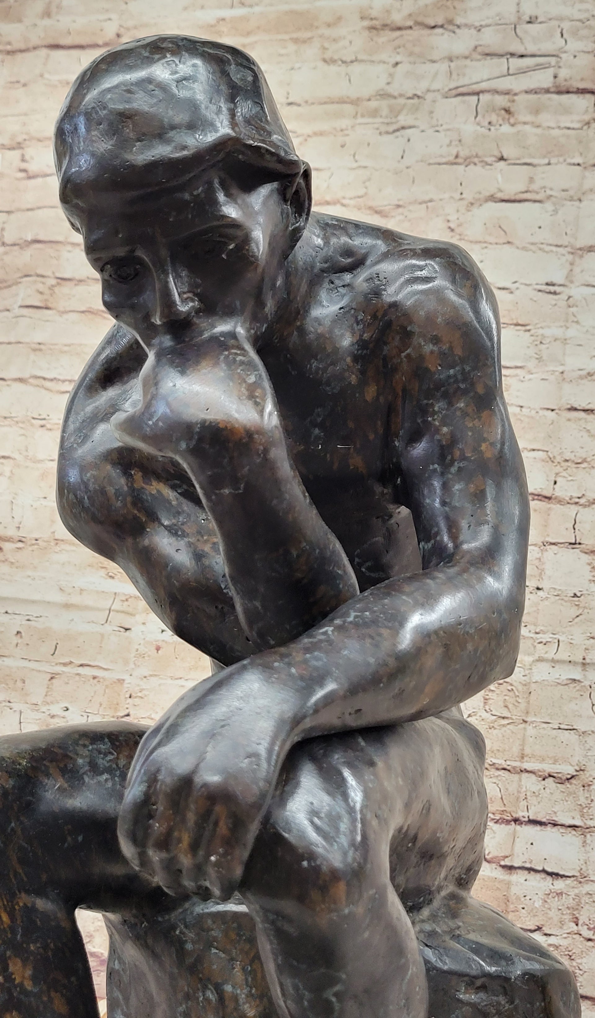 The Thinker Thinking Man Auguste Rodin Bronze Statue Sculpture Replica ...