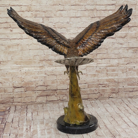 Multi Color Patina Extra Large American Eagle Bronze Sculpture Marble ...