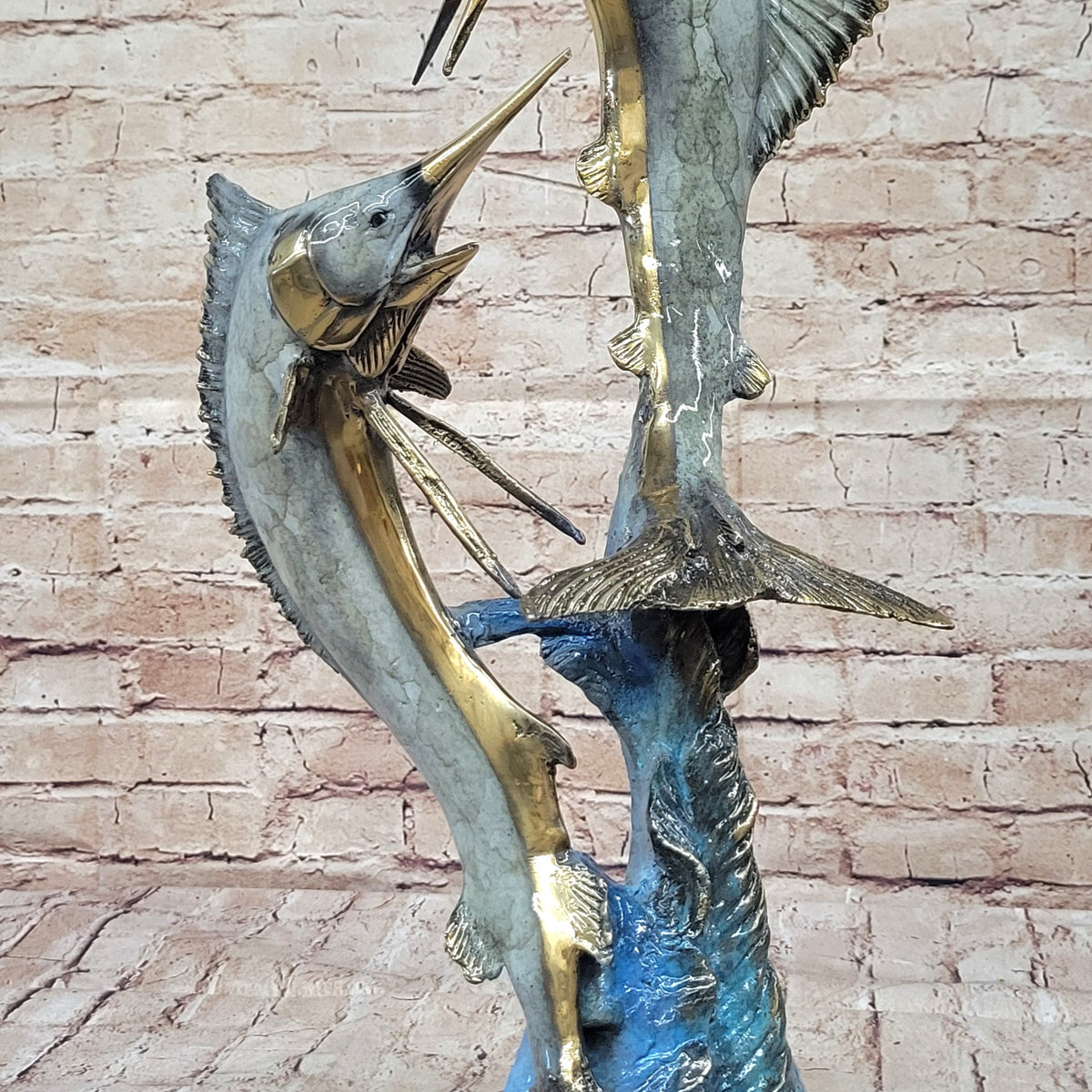 Real Bronze Metal Marlin Sailfish Swordfish Sculpture Statue Original ...