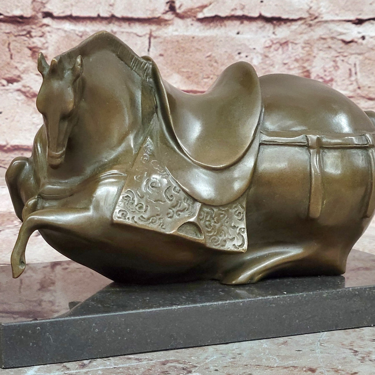 Signed Milo Bronze Chinese Zodiac Tang Horse Fengshui Luck Animal ...