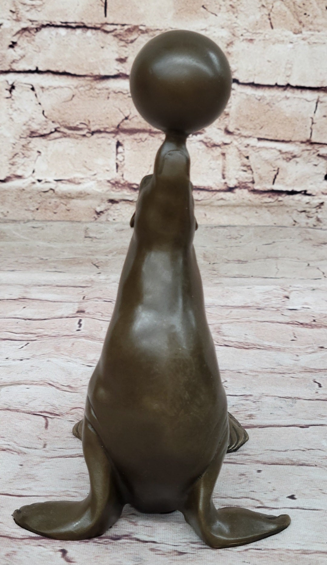 Seal Balancing Ball on Nose - Bronze Figure Sculpture Original Art by ...