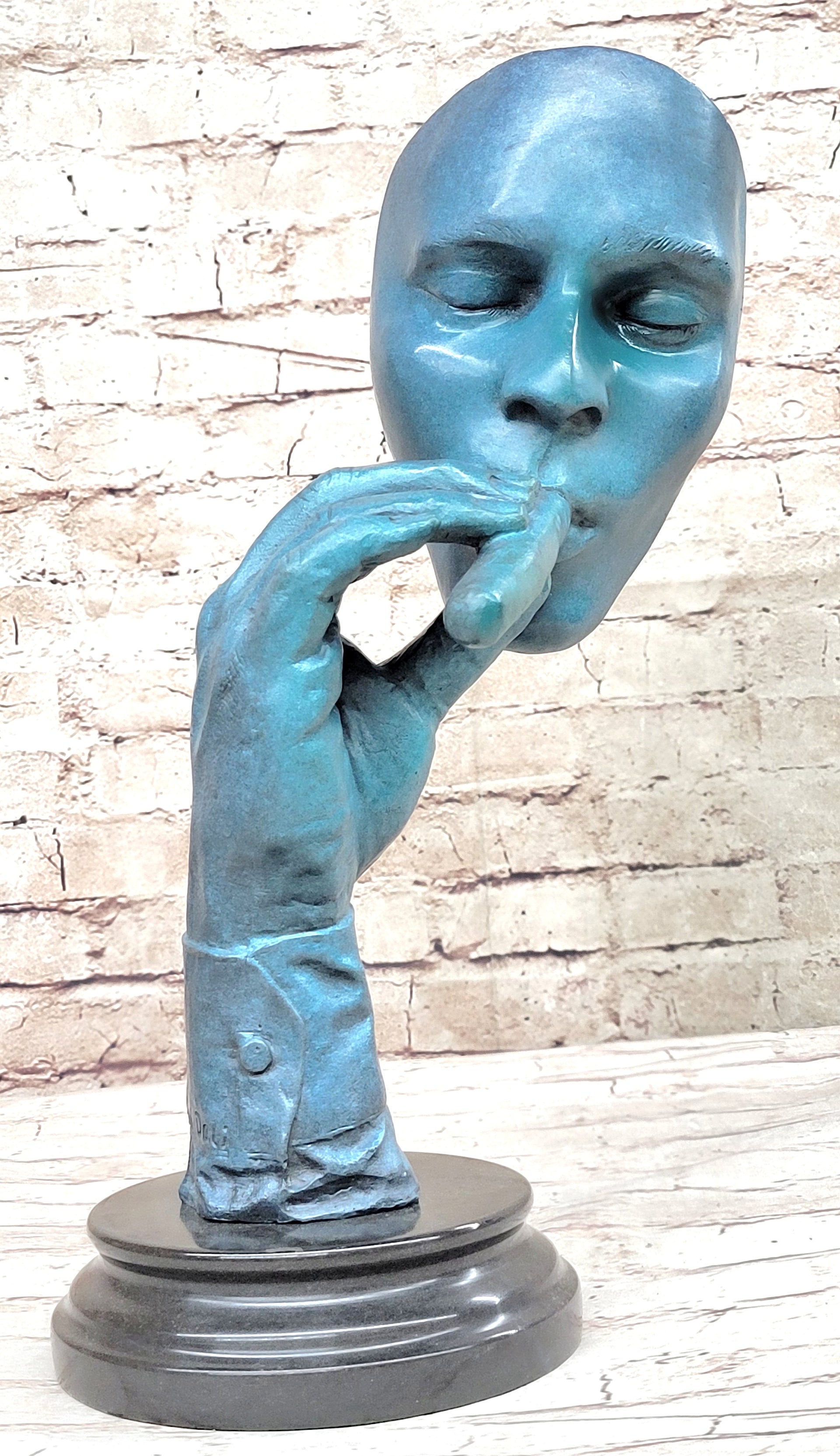 Salvador Dali Havana Man Smoking Cigar Bronze Sculpture Statue Hand Ma ...