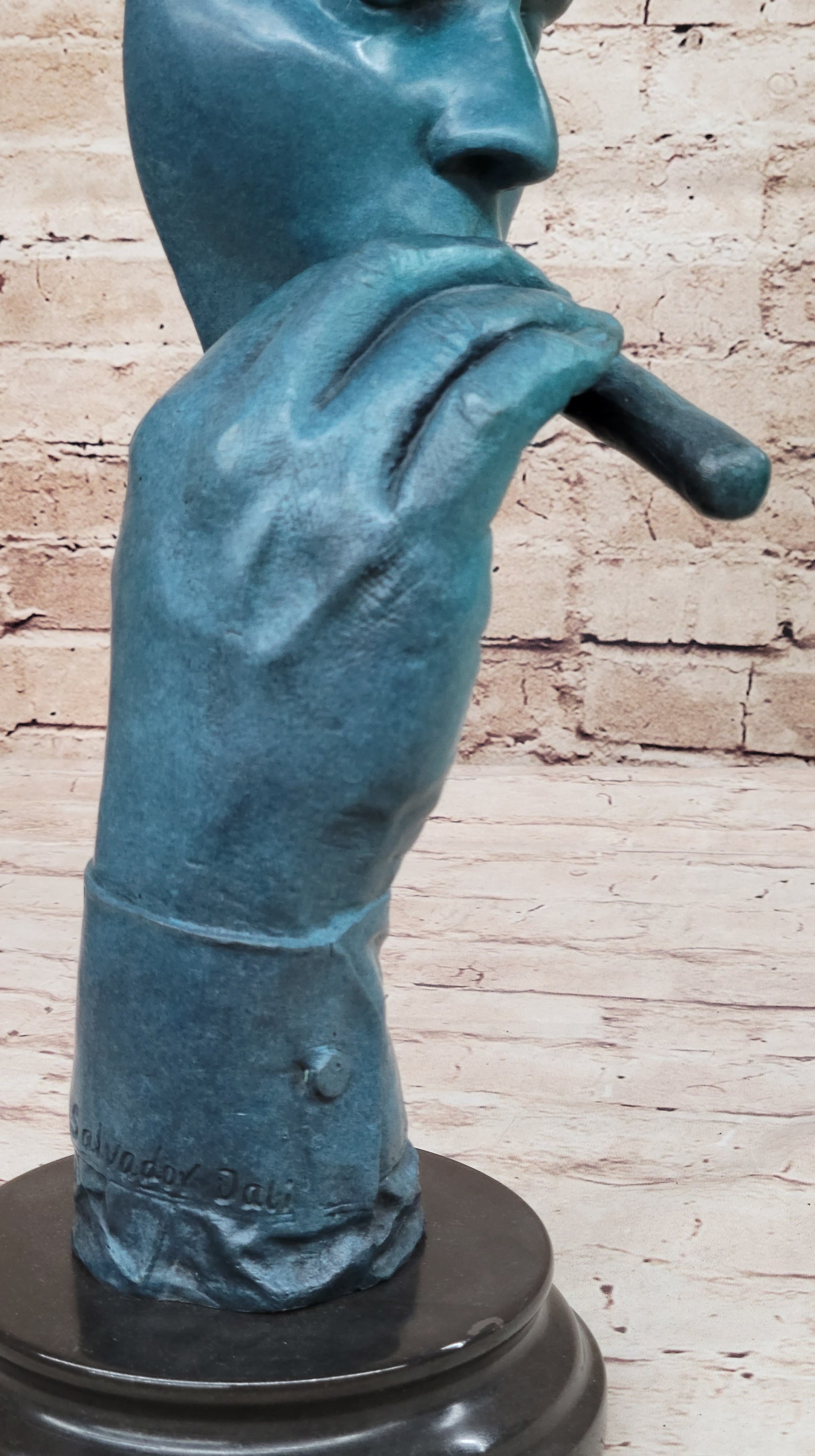 Salvador Dali Havana Man Smoking Cigar Bronze Sculpture Statue Hand Ma ...