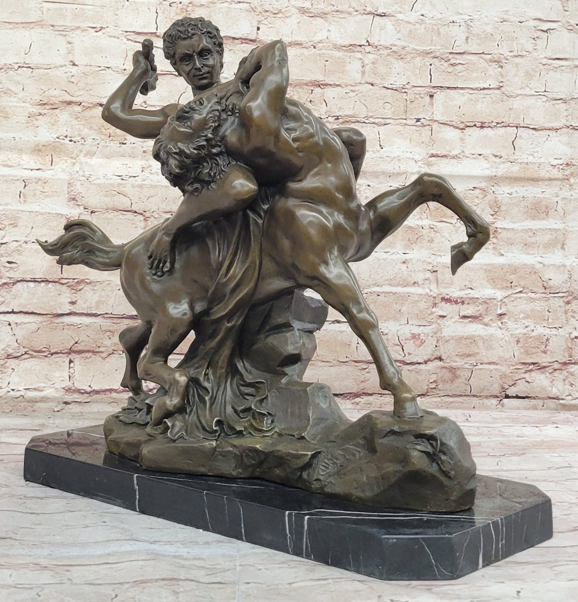 Theseus Slaying The Centaur Bronze Sculpture Statue Greek Mythology ...