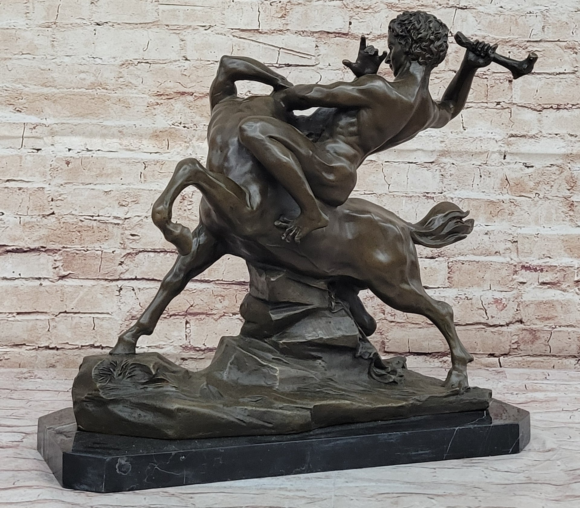 Theseus Slaying The Centaur Bronze Sculpture Statue Greek Mythology ...