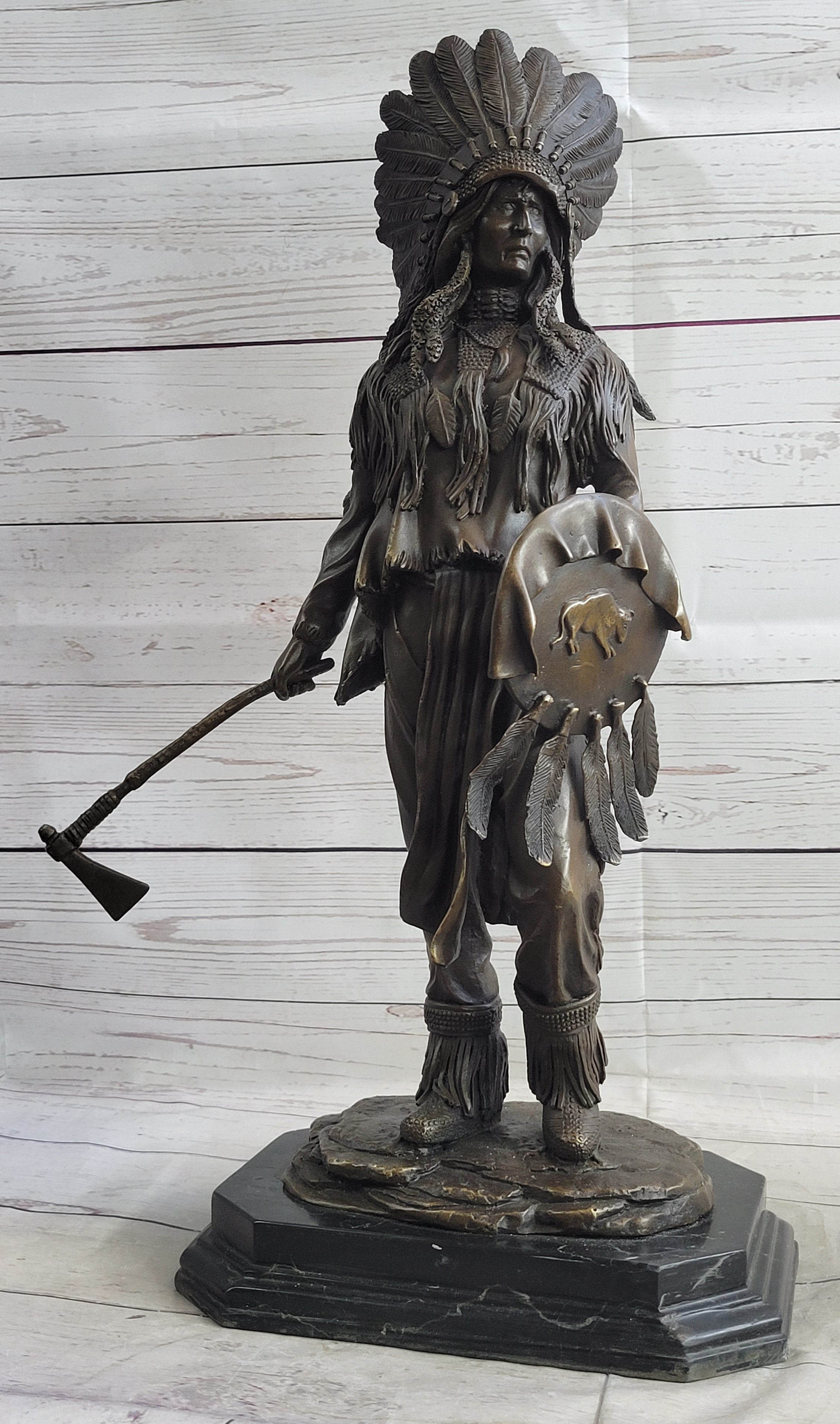 Appeal to the Great Spirit Sioux Chief Indian Bronze Statue by Mario ...