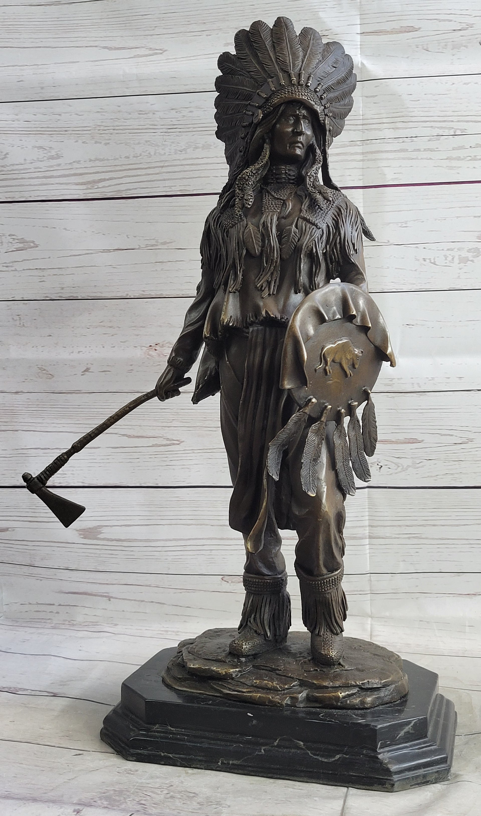 Appeal to the Great Spirit Sioux Chief Indian Bronze Statue by Mario N ...