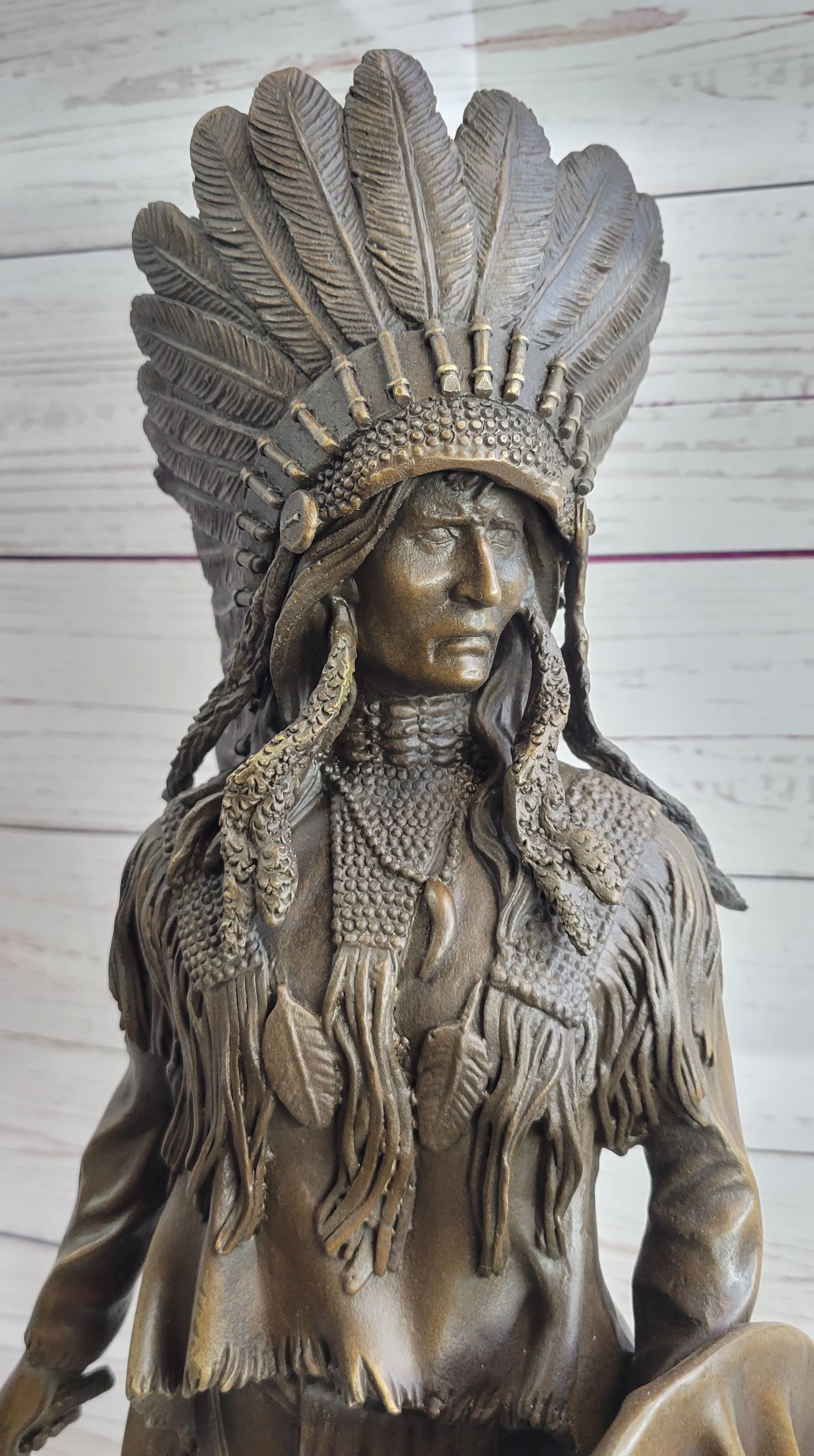 Appeal to the Great Spirit Sioux Chief Indian Bronze Statue by Mario ...