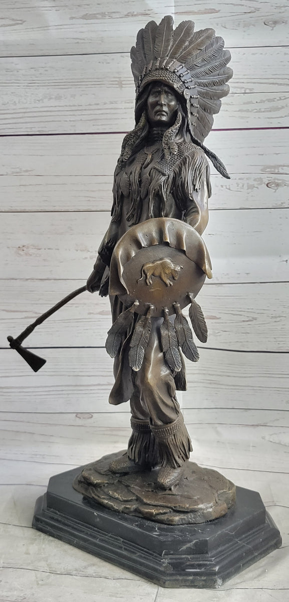 Appeal to the Great Spirit Sioux Chief Indian Bronze Statue by Mario ...