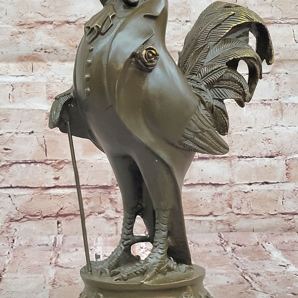 Dapper Rooster Gentleman Bronze Statue – Victorian Style – Bronzhaus