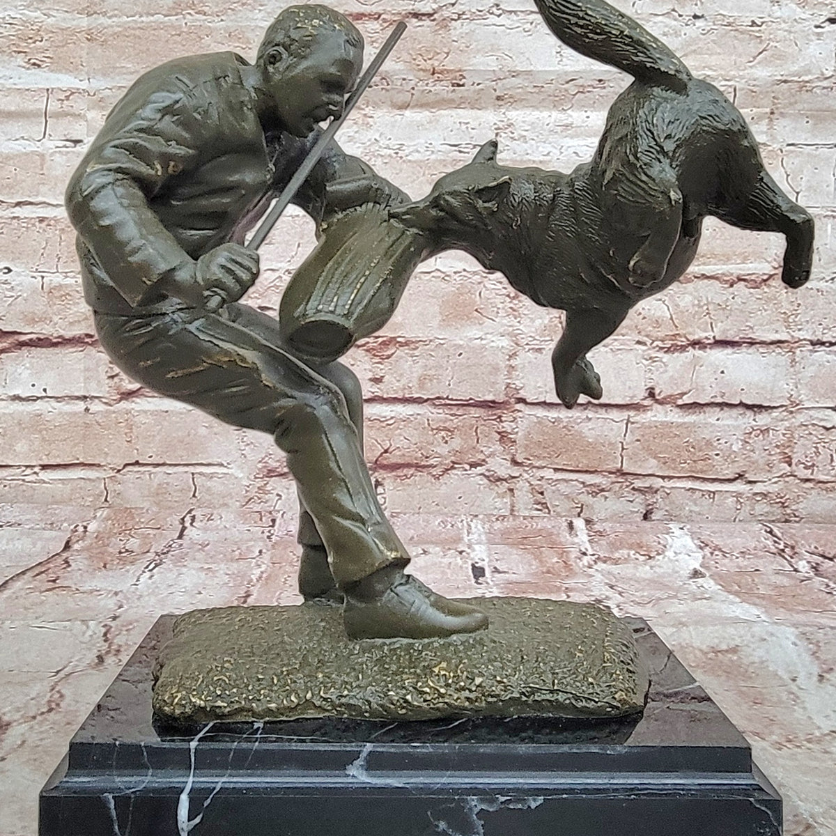 Dog Trainer with Police Dog Bronze Sculpture - Dynamic Canine Training ...