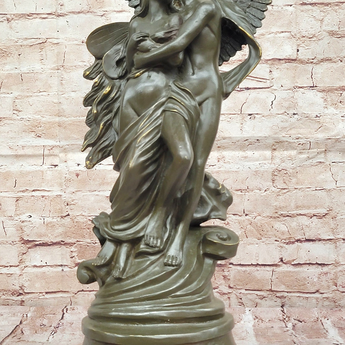Bronze Mythical Lovers Eros & Psyche Statue with Wings Decor – Bronzhaus