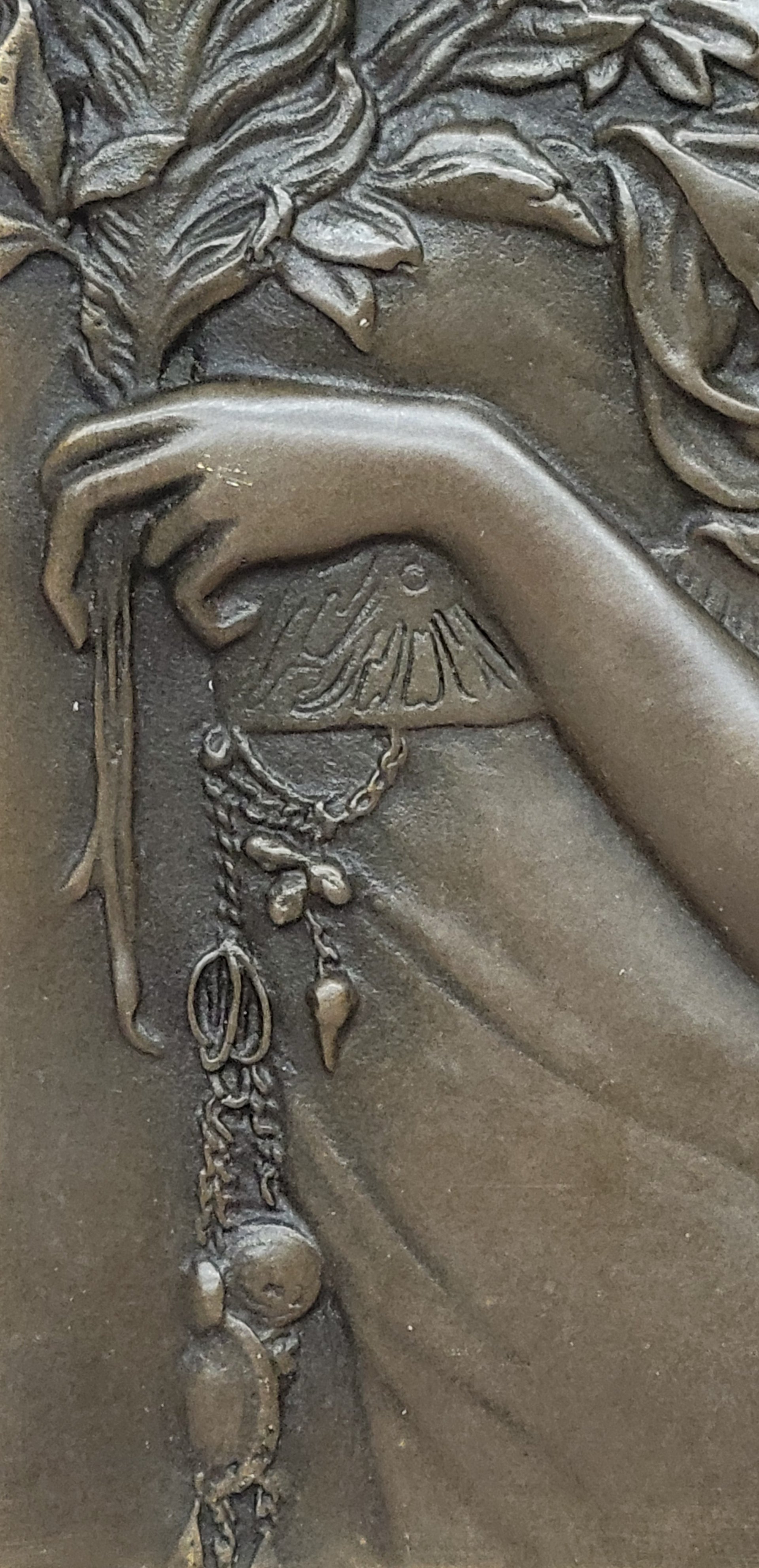 Original Hand Crafted Large Bas Relief Plaque Woman Face Bronze ...