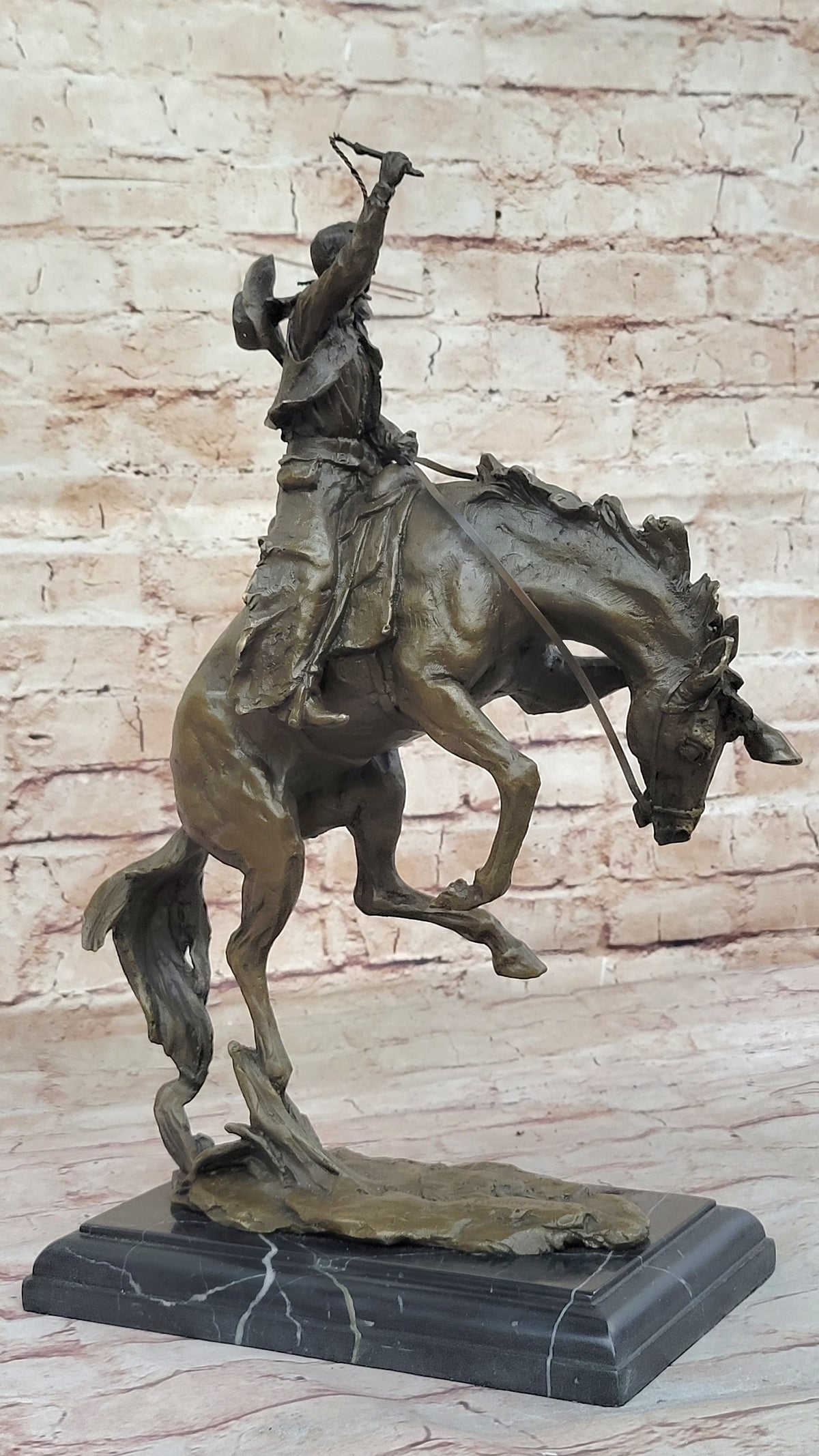 Bronco Buster Hot Cast Bronze Western Americana Decor Sculpture Statue ...