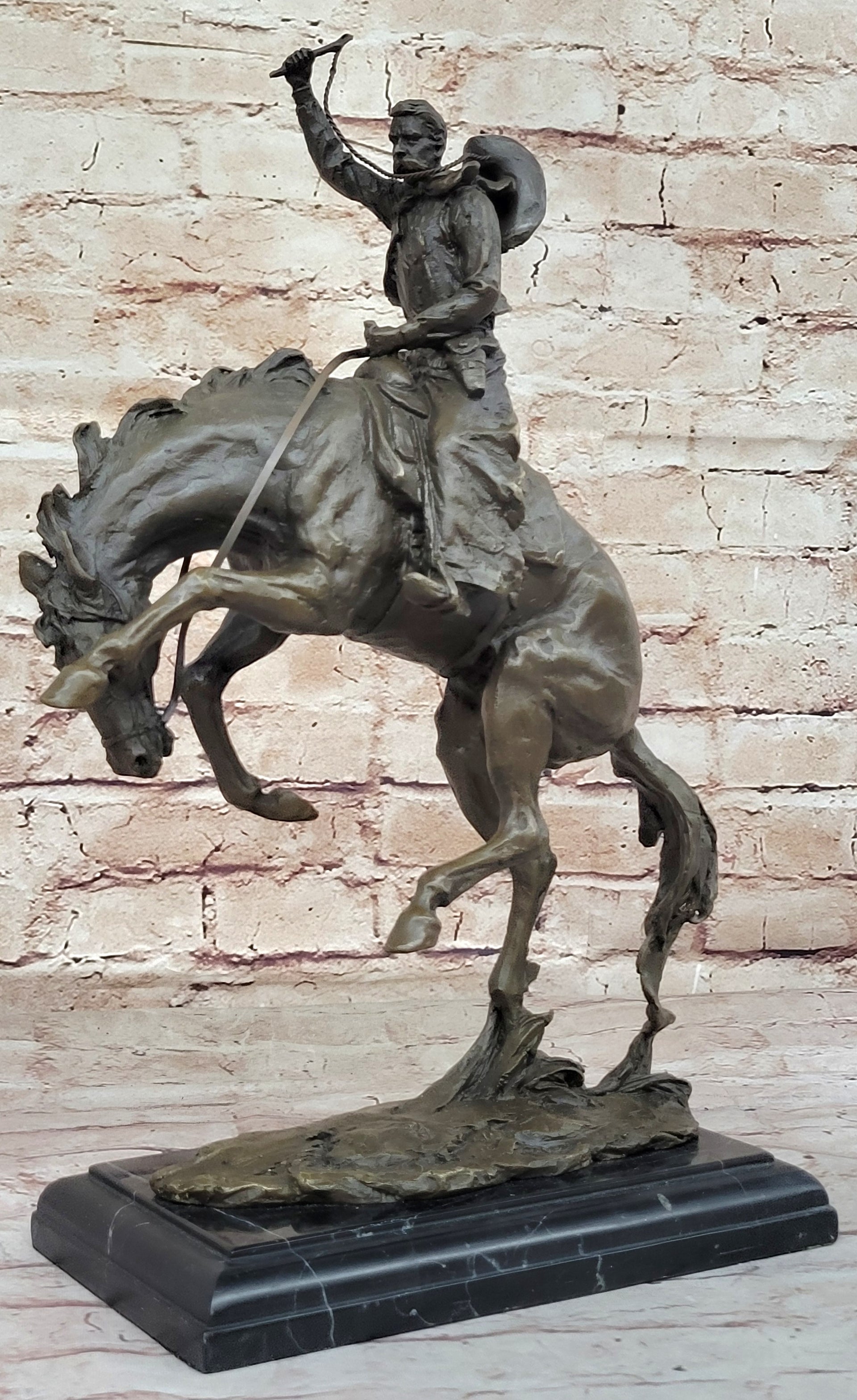 Bronco Buster Hot Cast Bronze Western Americana Decor Sculpture Statue ...