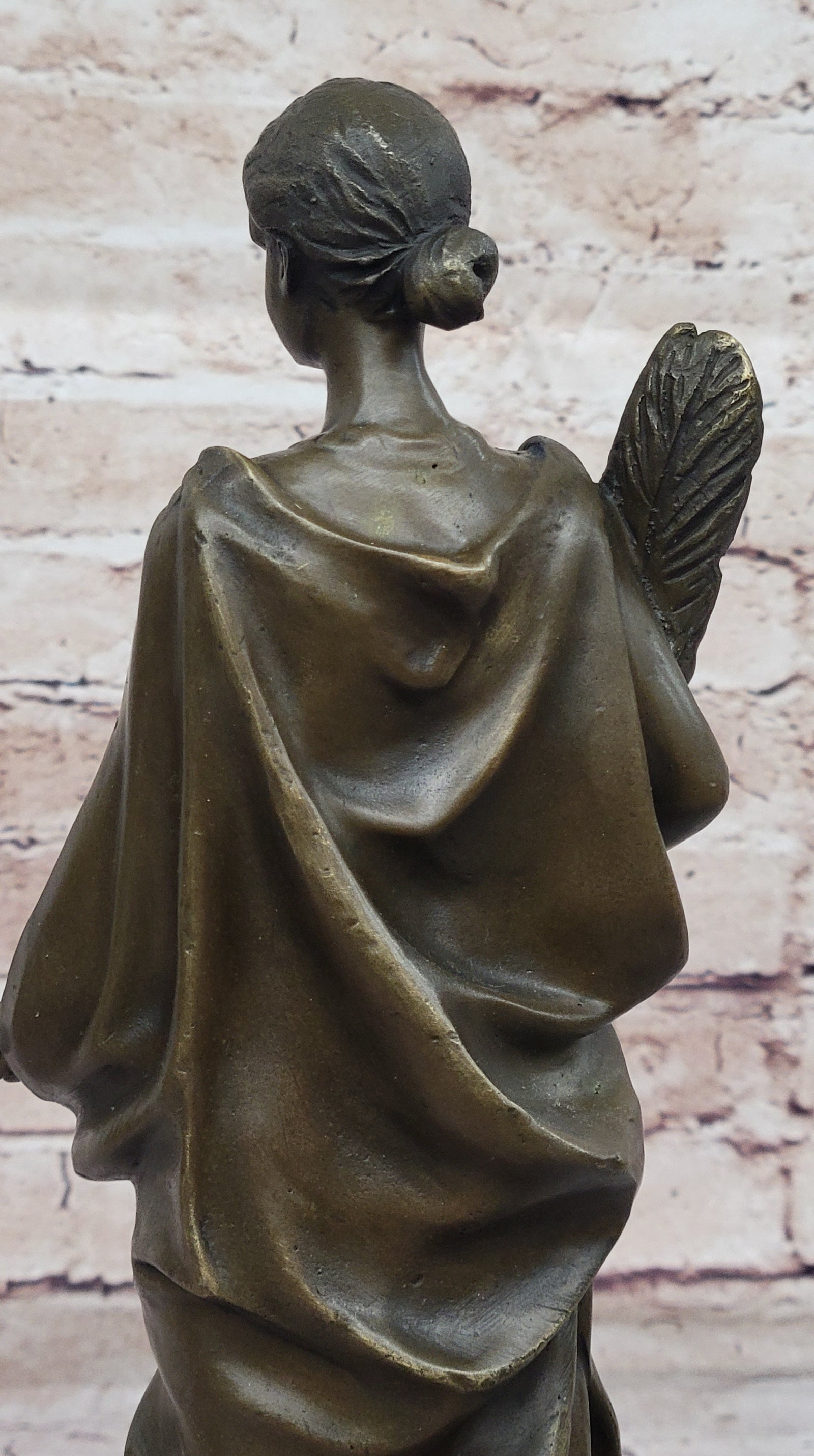 100% Solid Bronze Fortuna Roman Of Fortune Statue Hot Cast Signed Artw ...