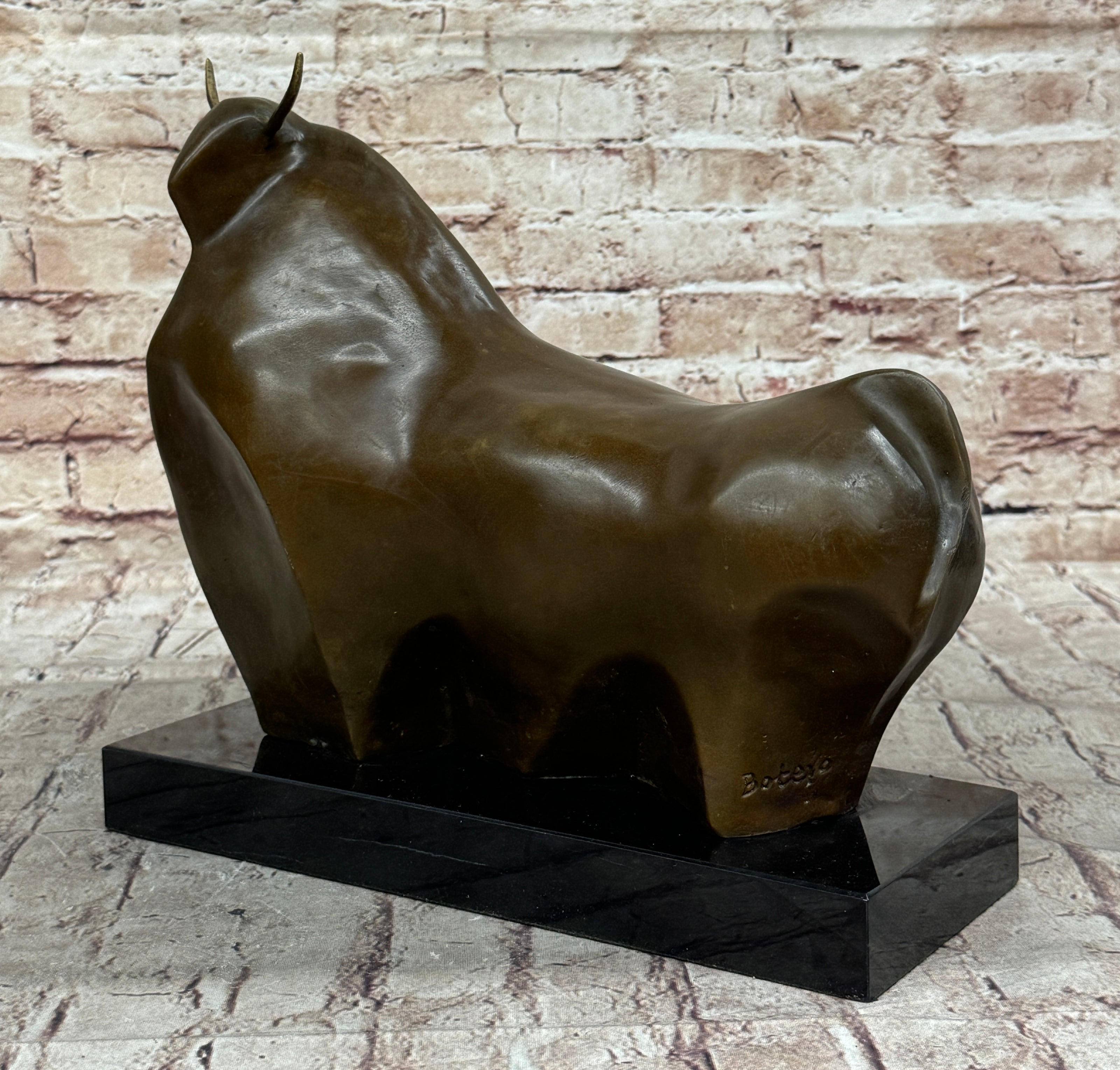 Mid Century Rare Botero Bull 100% Bronze Sculpture Home Decor Artwork ...