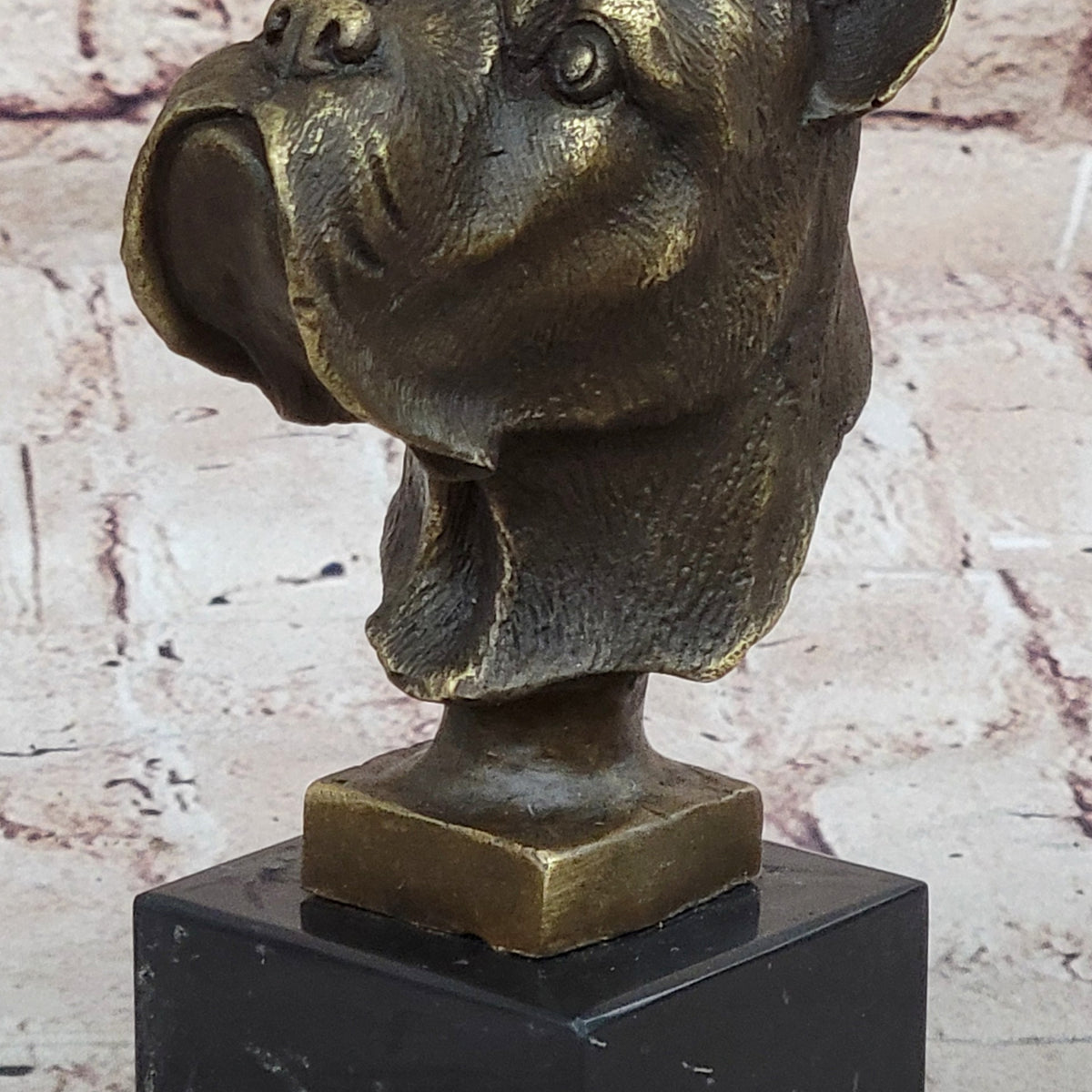 Boxer Dog Breed Bronze Metal Bust Sculpture Statue Signed Original Art ...