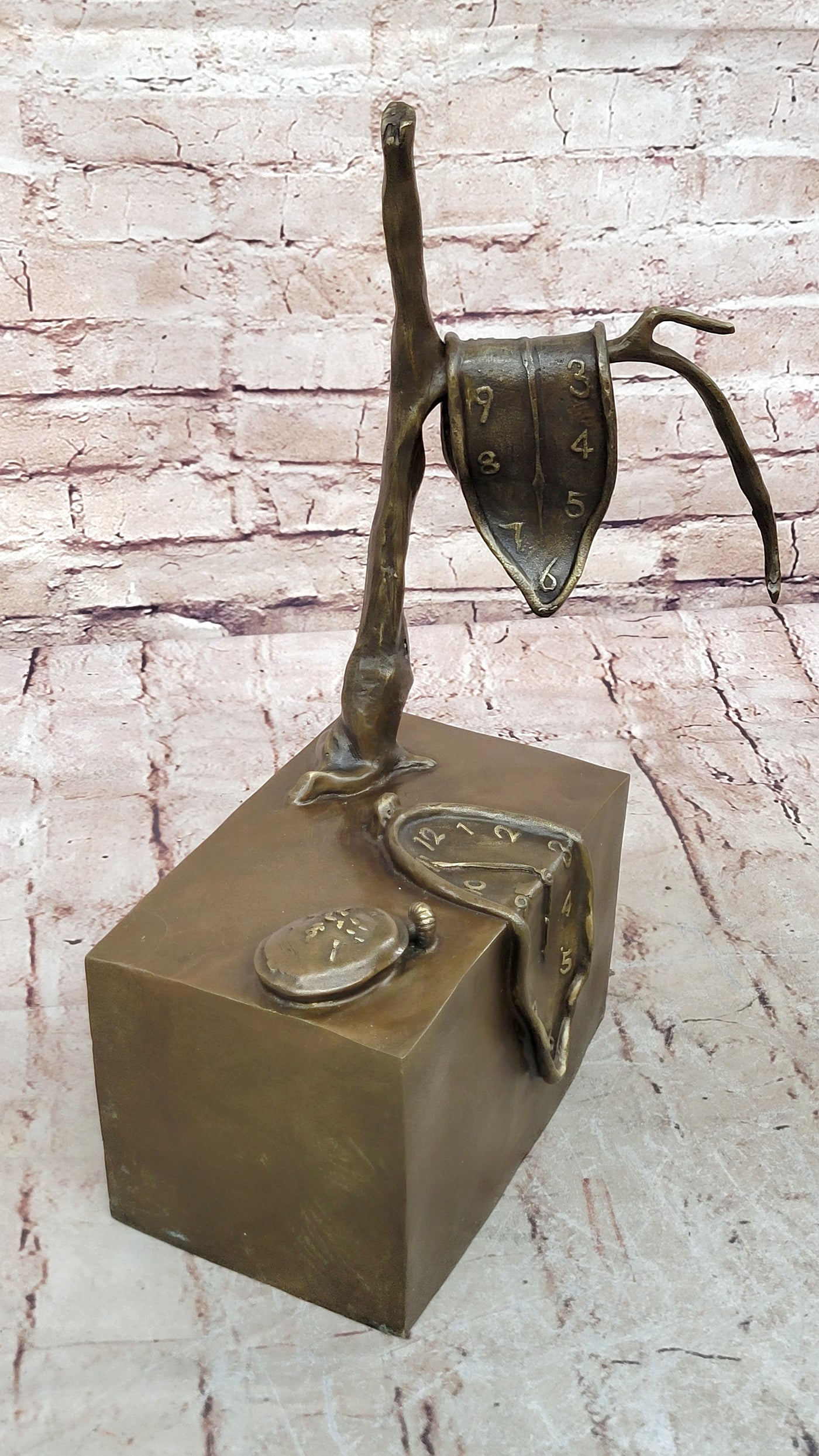 PERSISTENCE OF MEMORY BY SALVADOR DALI BRONZE MODERN ART SCULPTURE FIG ...