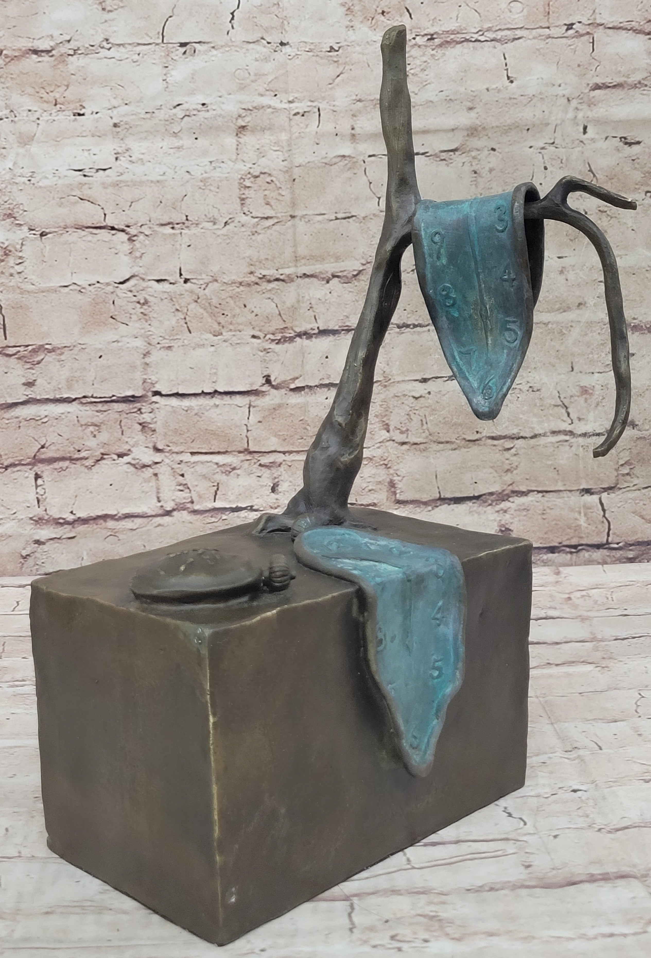 The Persistence of Memory Melting Clock Surreal Bronze Art Sculpture a ...