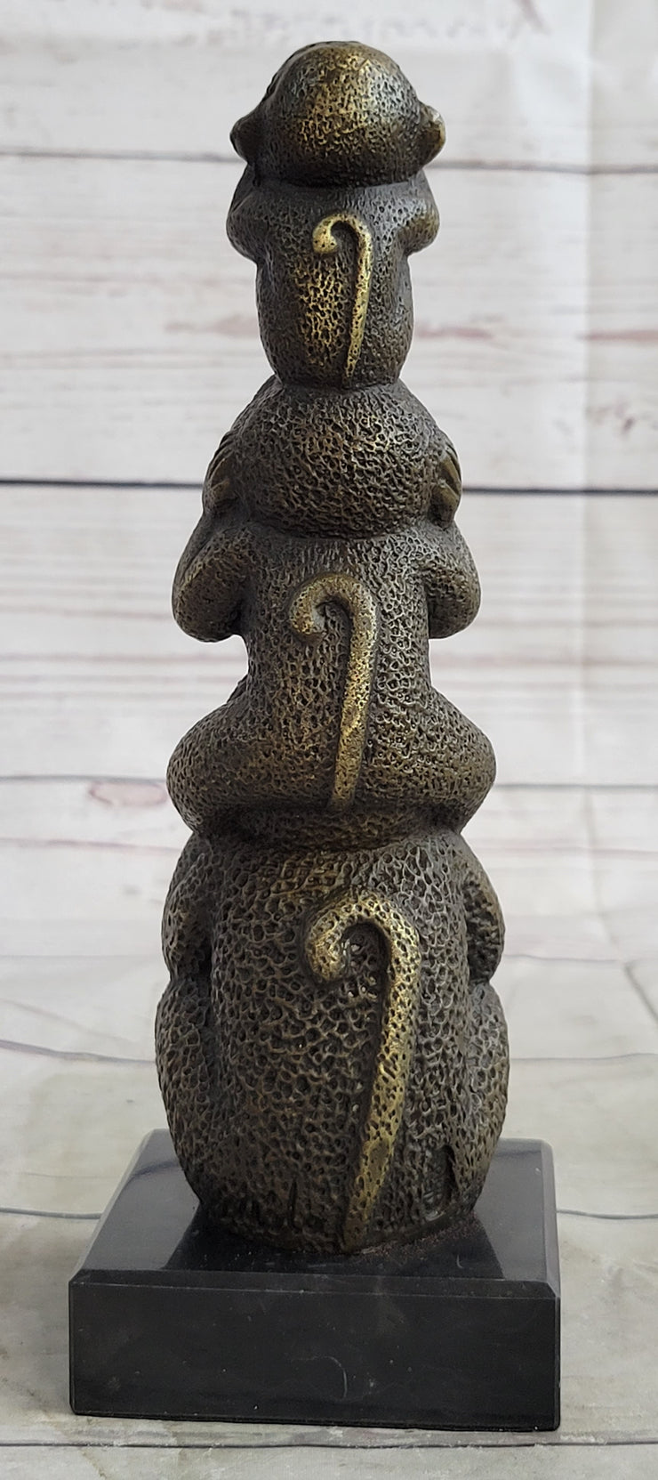 Vienna Bronze Monkey 3 Monkeys Trophy Collector Sculpture Hot Cast Fig ...