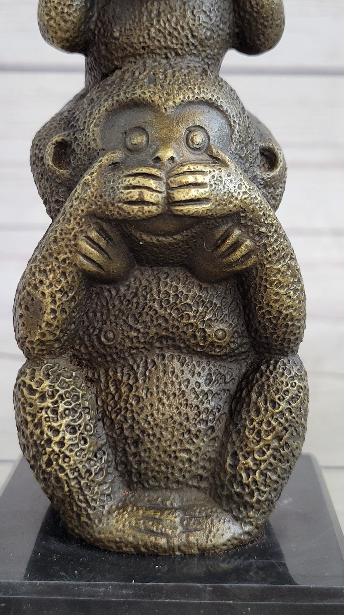 Vienna Bronze Monkey 3 Monkeys Trophy Collector Sculpture Hot Cast Fig ...