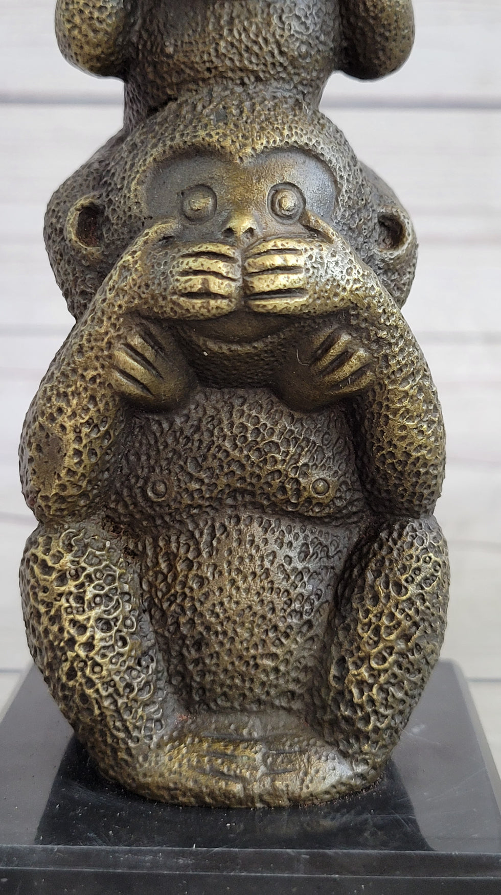 Vienna Bronze Monkey 3 Monkeys Trophy Collector Sculpture Hot Cast Fig ...