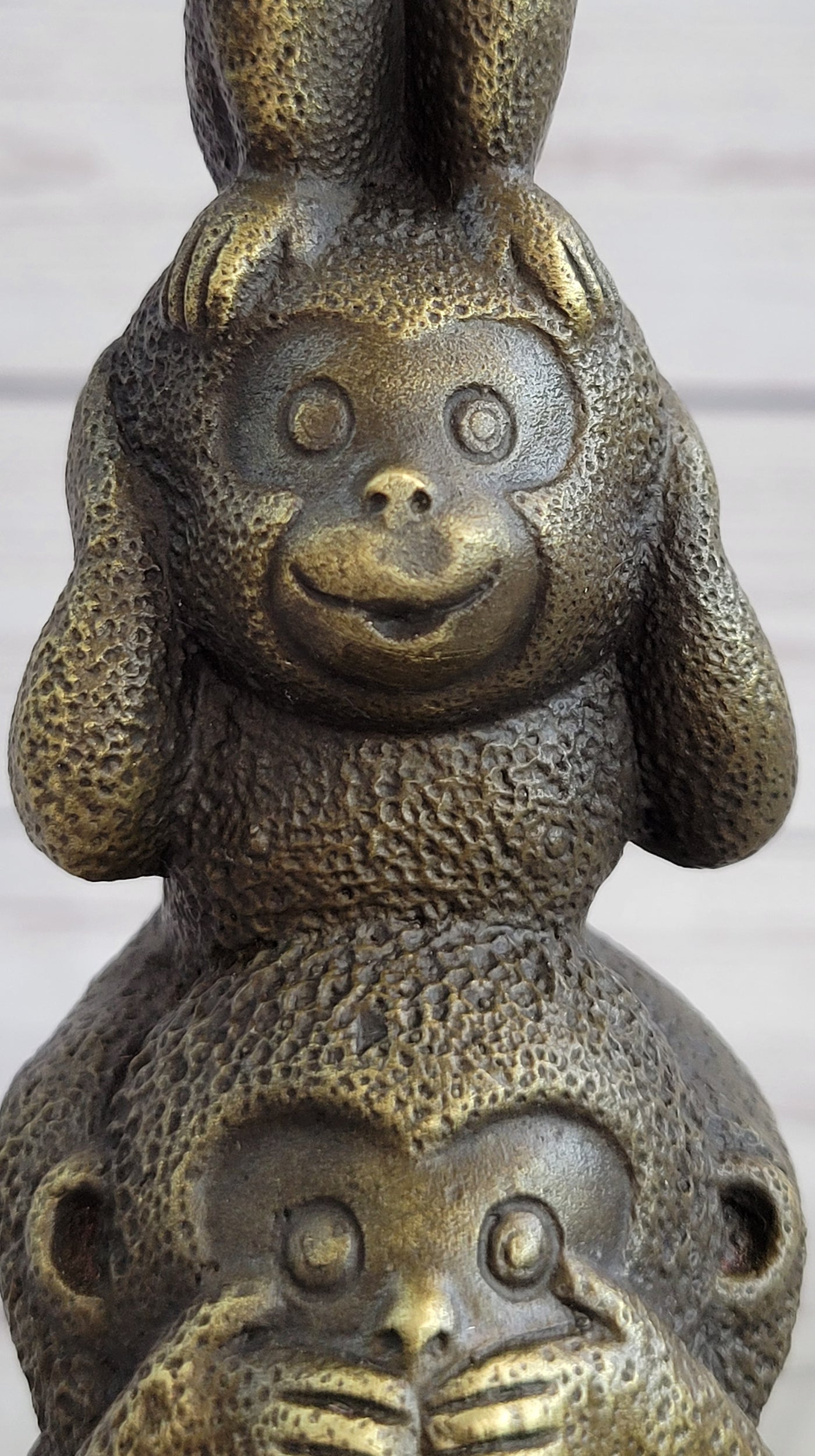 Vienna Bronze Monkey 3 Monkeys Trophy Collector Sculpture Hot Cast Fig ...