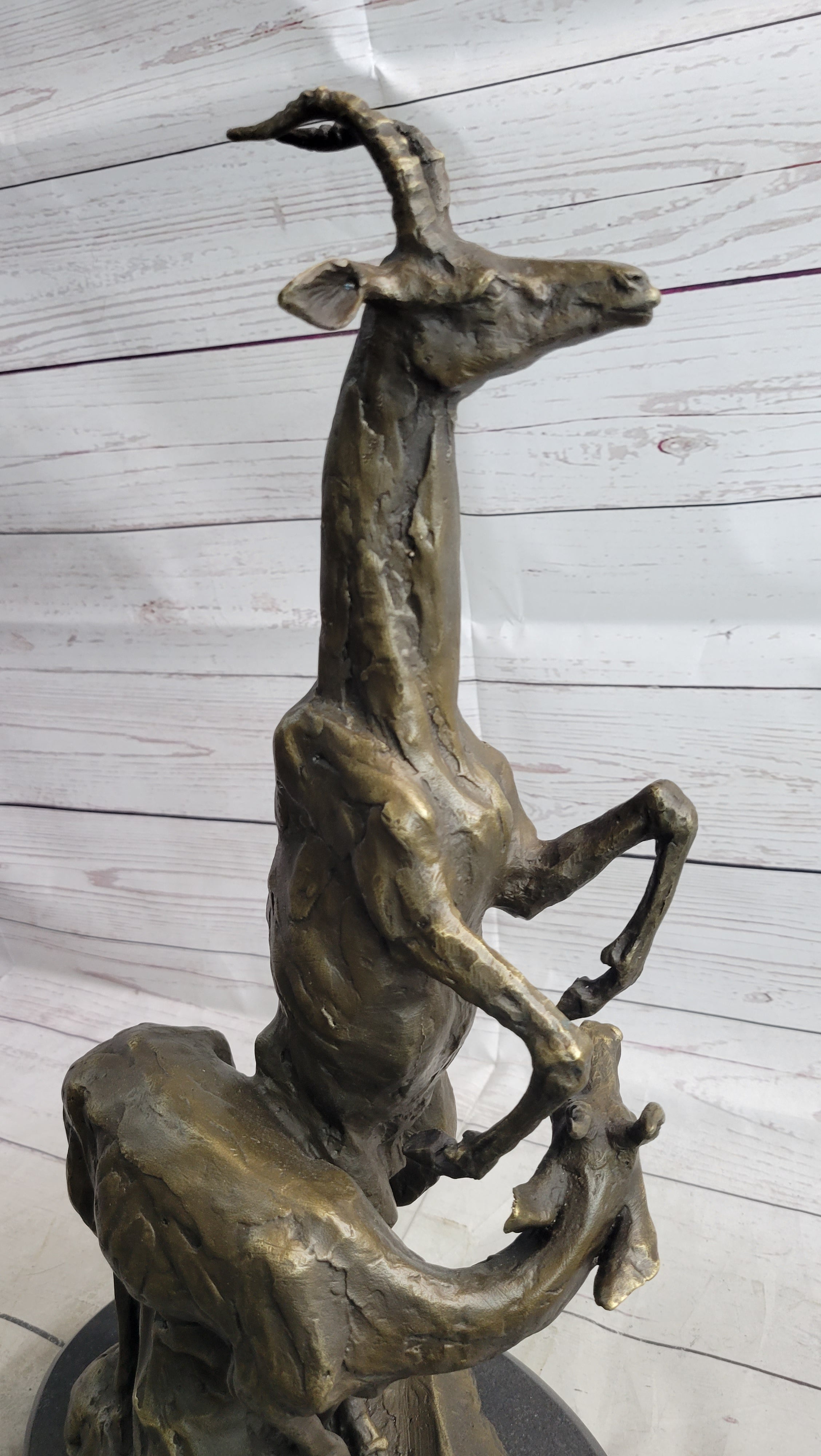 Two Gazelle Antelope Kudu Bronze Wildlife Genuine Bronze Sculpture ...