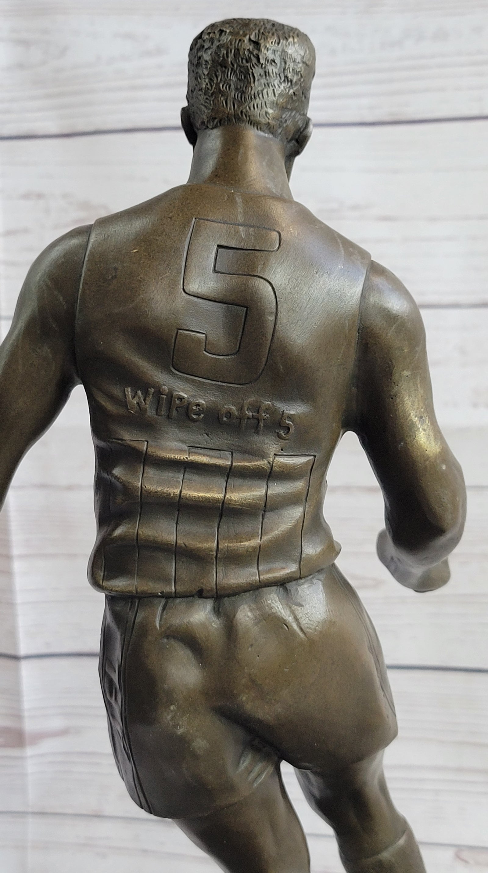 Large Muscular Rugby Player Bronze Sculpture Statue Marble Figurine by ...