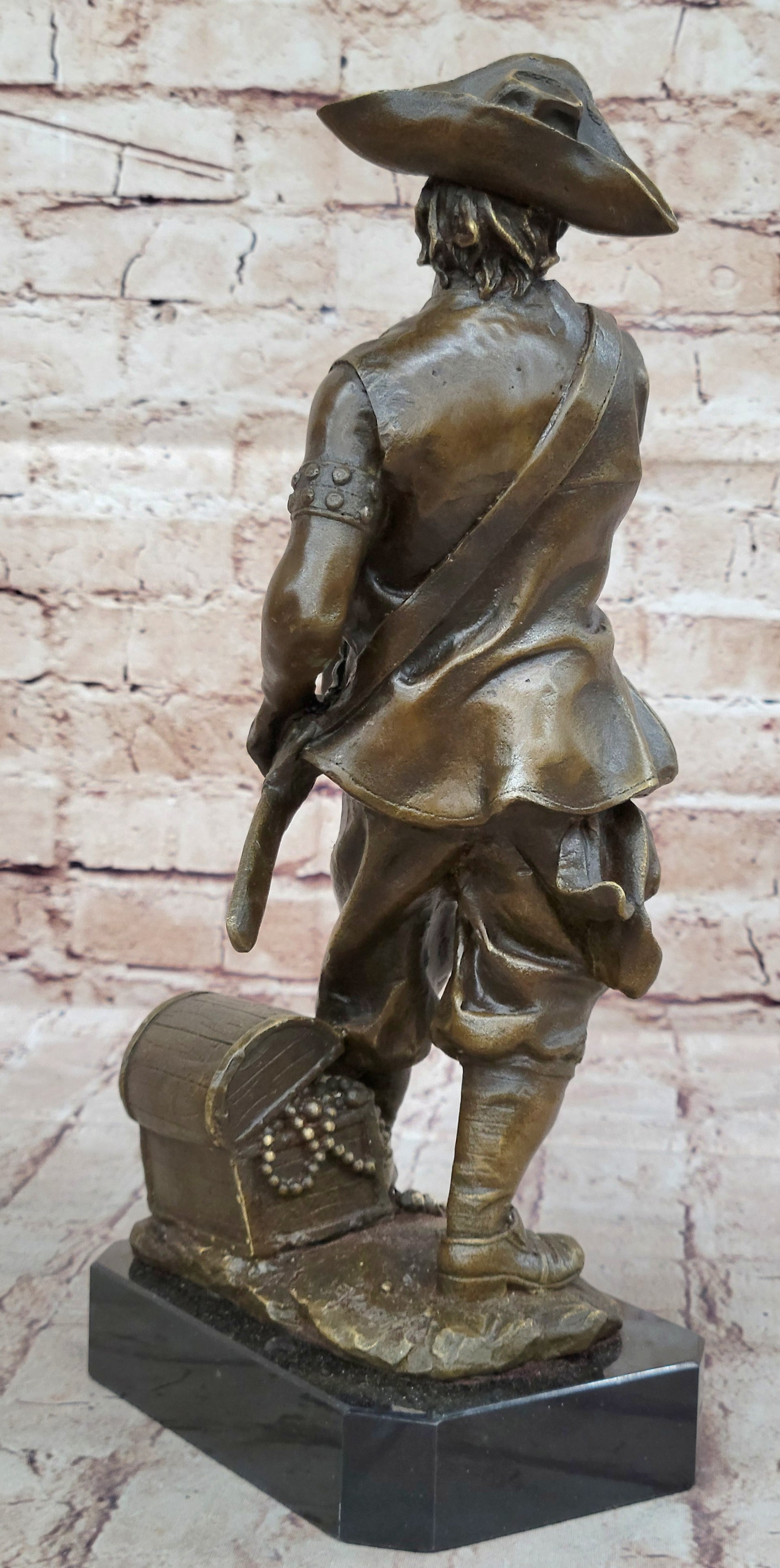 Handmade Art Collector Collectible Pirate with Sword Bronze Sculpture ...