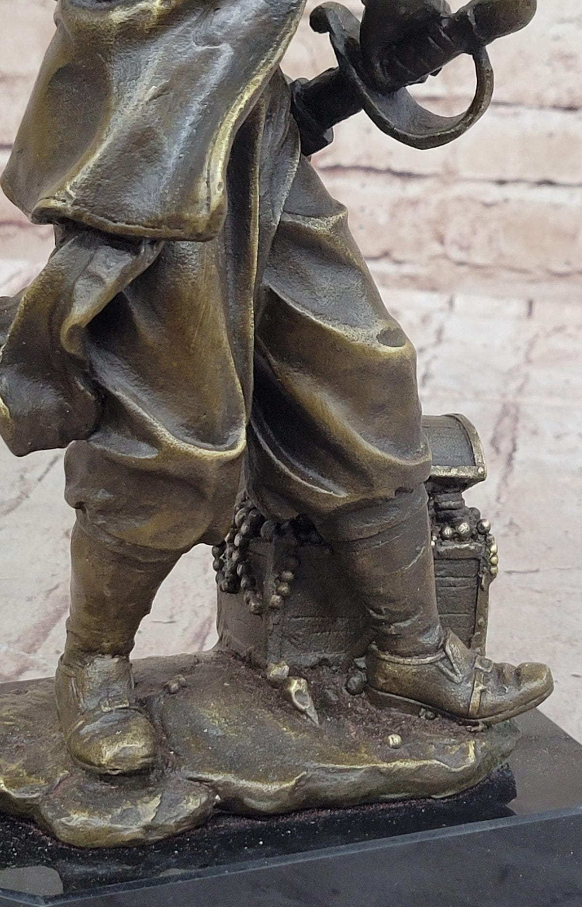 Handmade Art Collector Collectible Pirate with Sword Bronze Sculpture ...