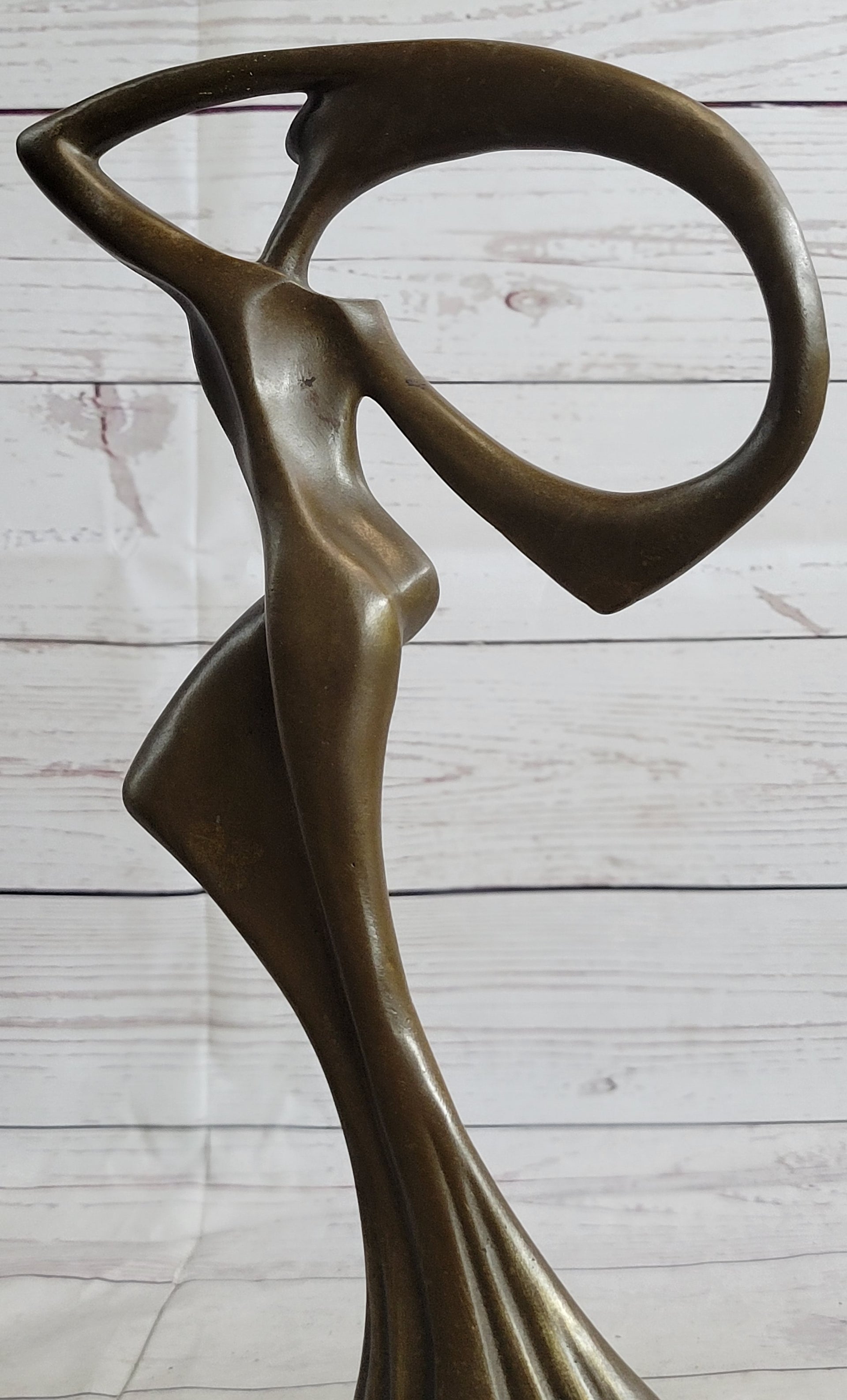Abstract Surrealist Female Figure Modern Art Bronze Sculpture Statue O ...