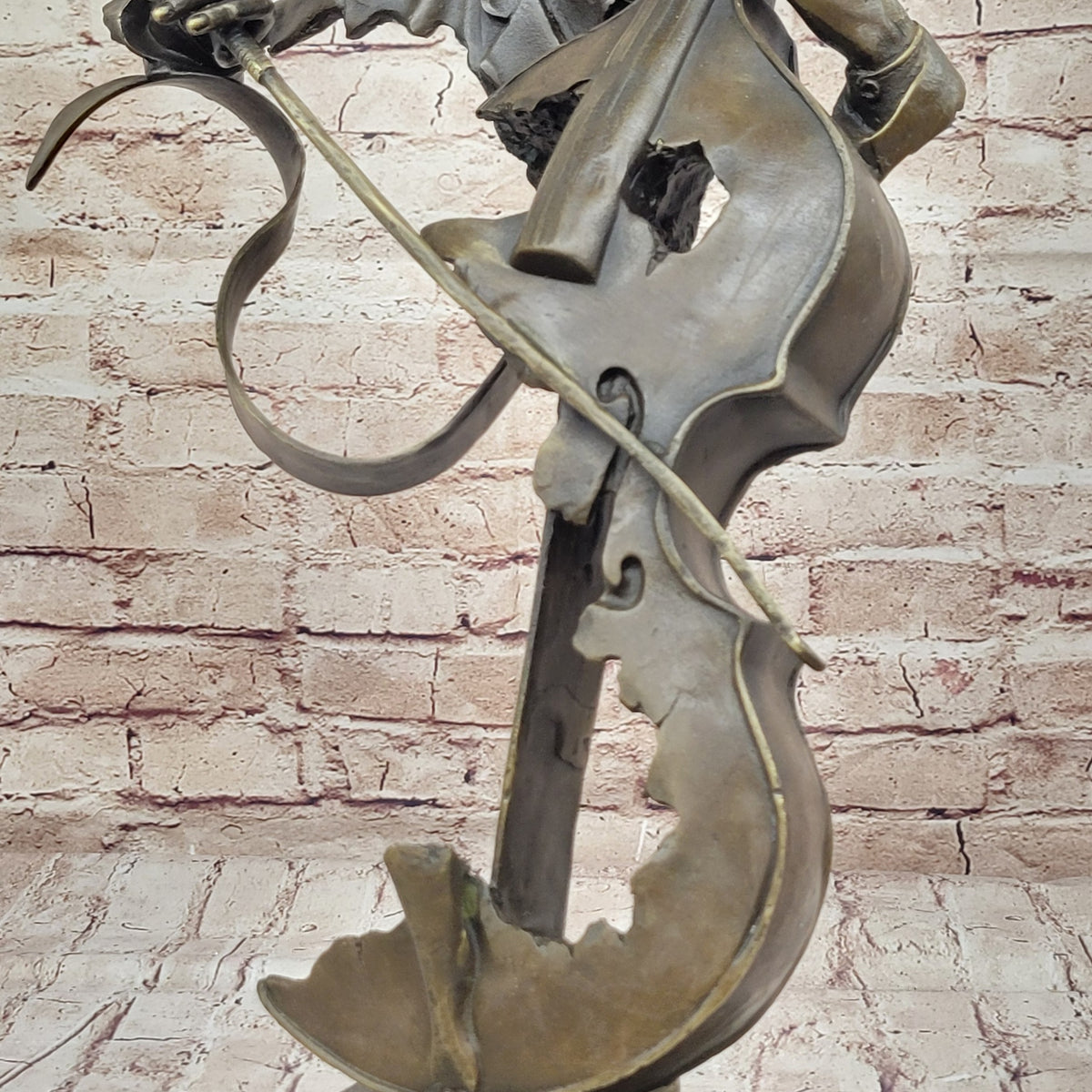 Cello Player Bronze Sculpture Musician Marble Figurine Figure Classica ...