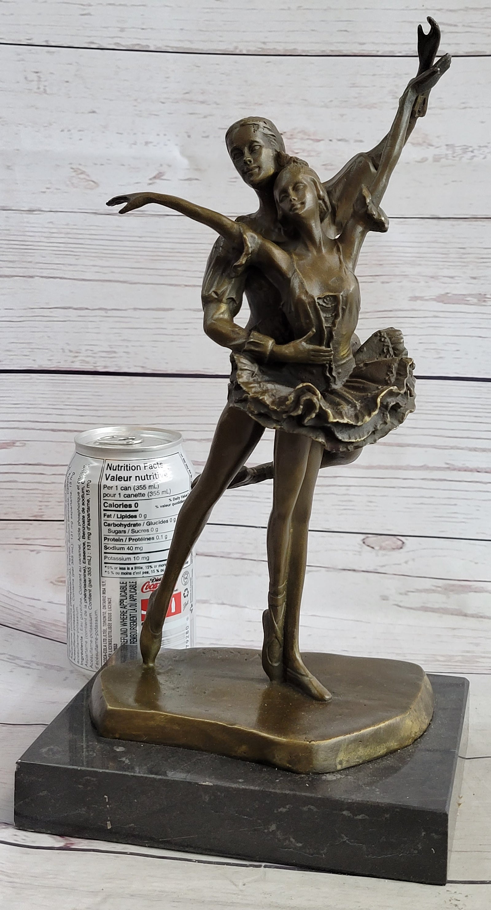 Ballet Dancers Male & Female Ballerina Dancing Bronze Statue Sculpture ...
