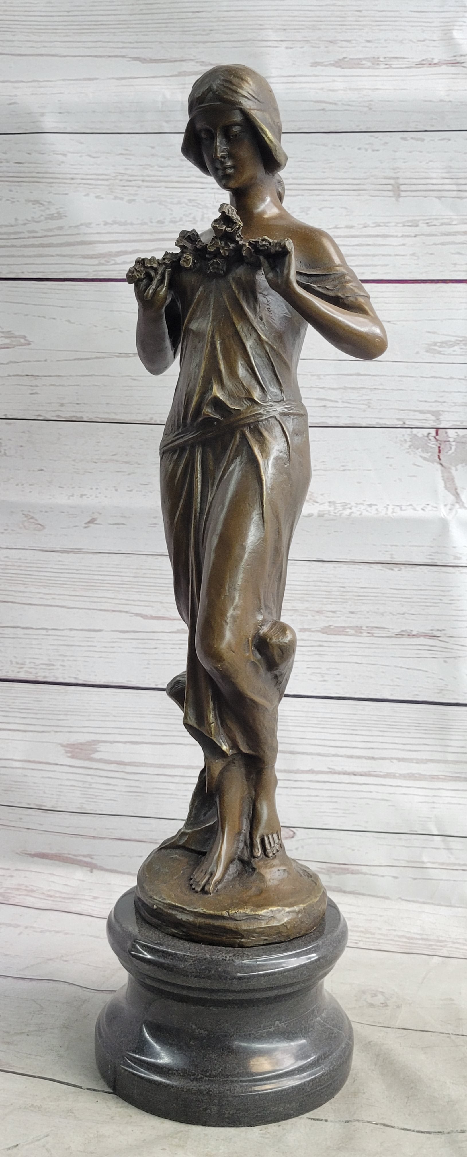 Jean Patoue Art Nouveau Female Personifying Spring Bronze Sculpture ...