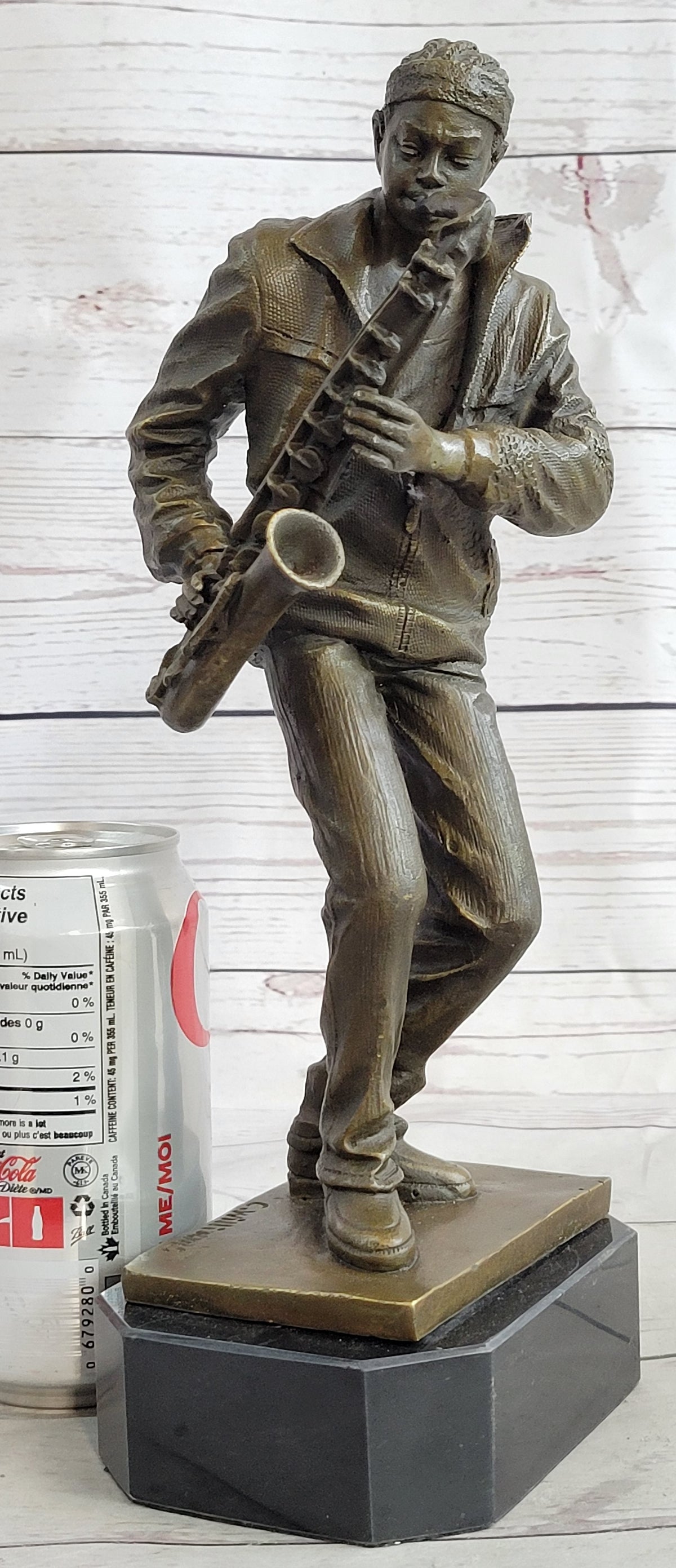 Hand Made American Black Saxophone Player Musician Bronze Sculpture ...
