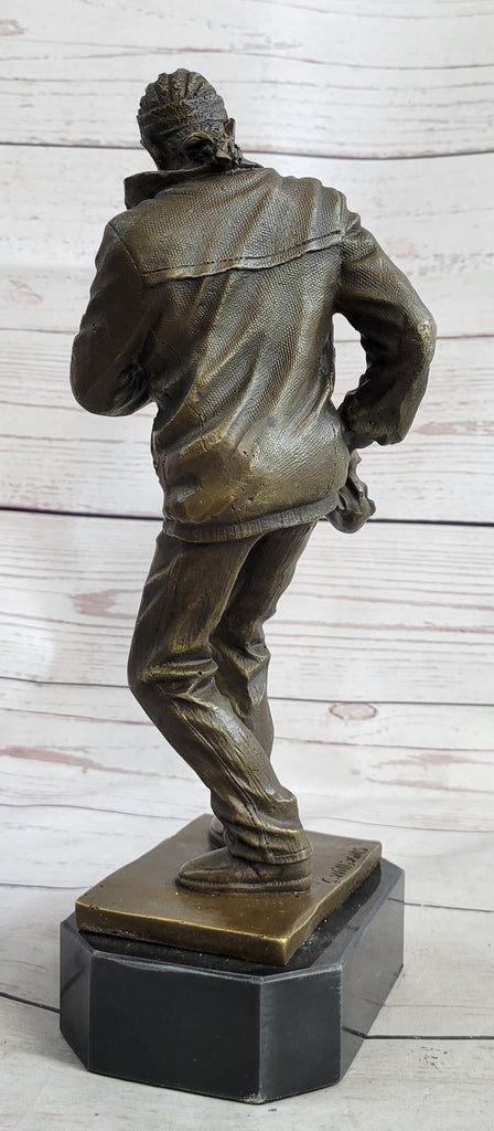 Hand Made American Black Saxophone Player Musician Bronze Sculpture ...