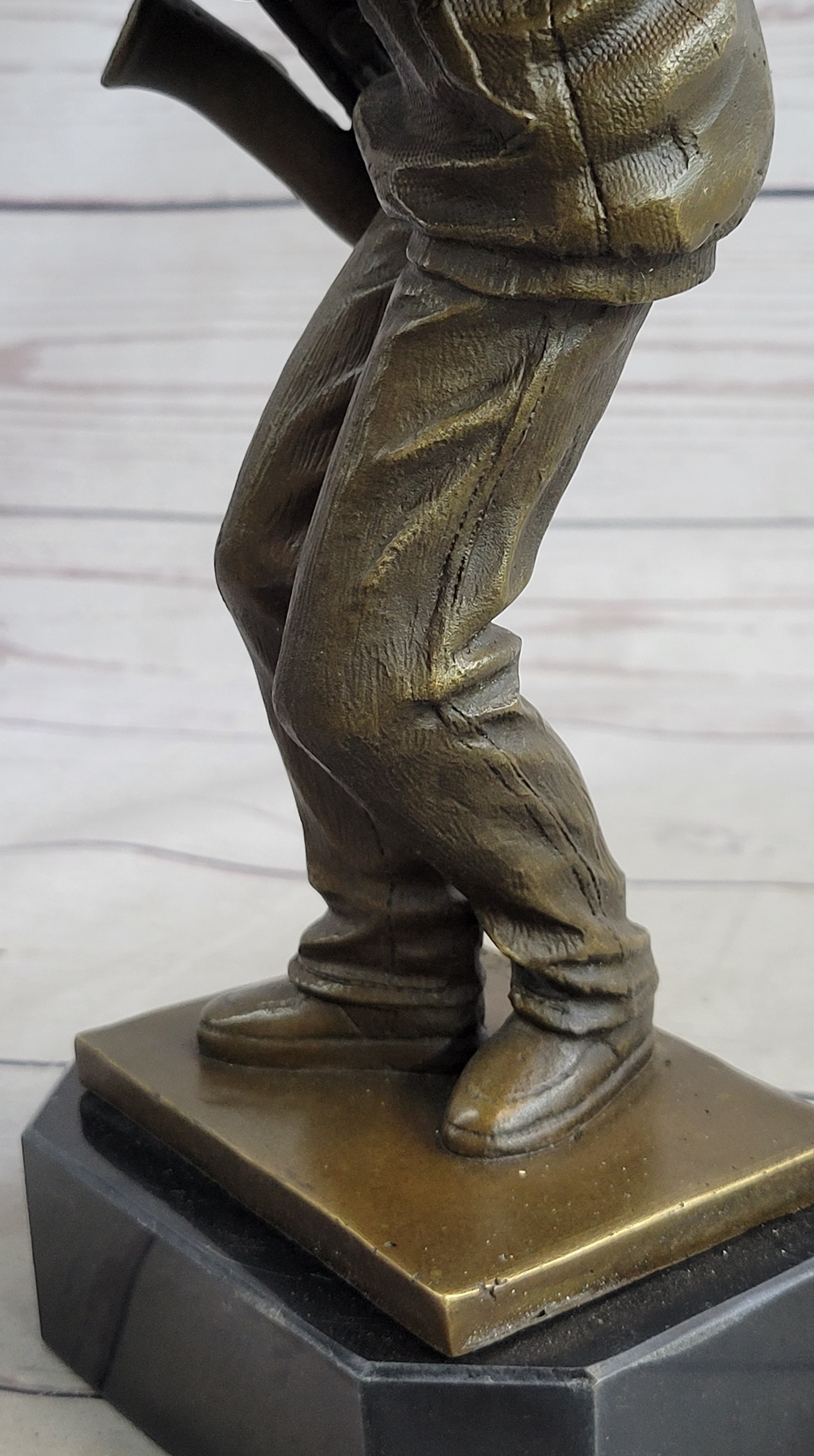 Hand Made American Black Saxophone Player Musician Bronze Sculpture ...
