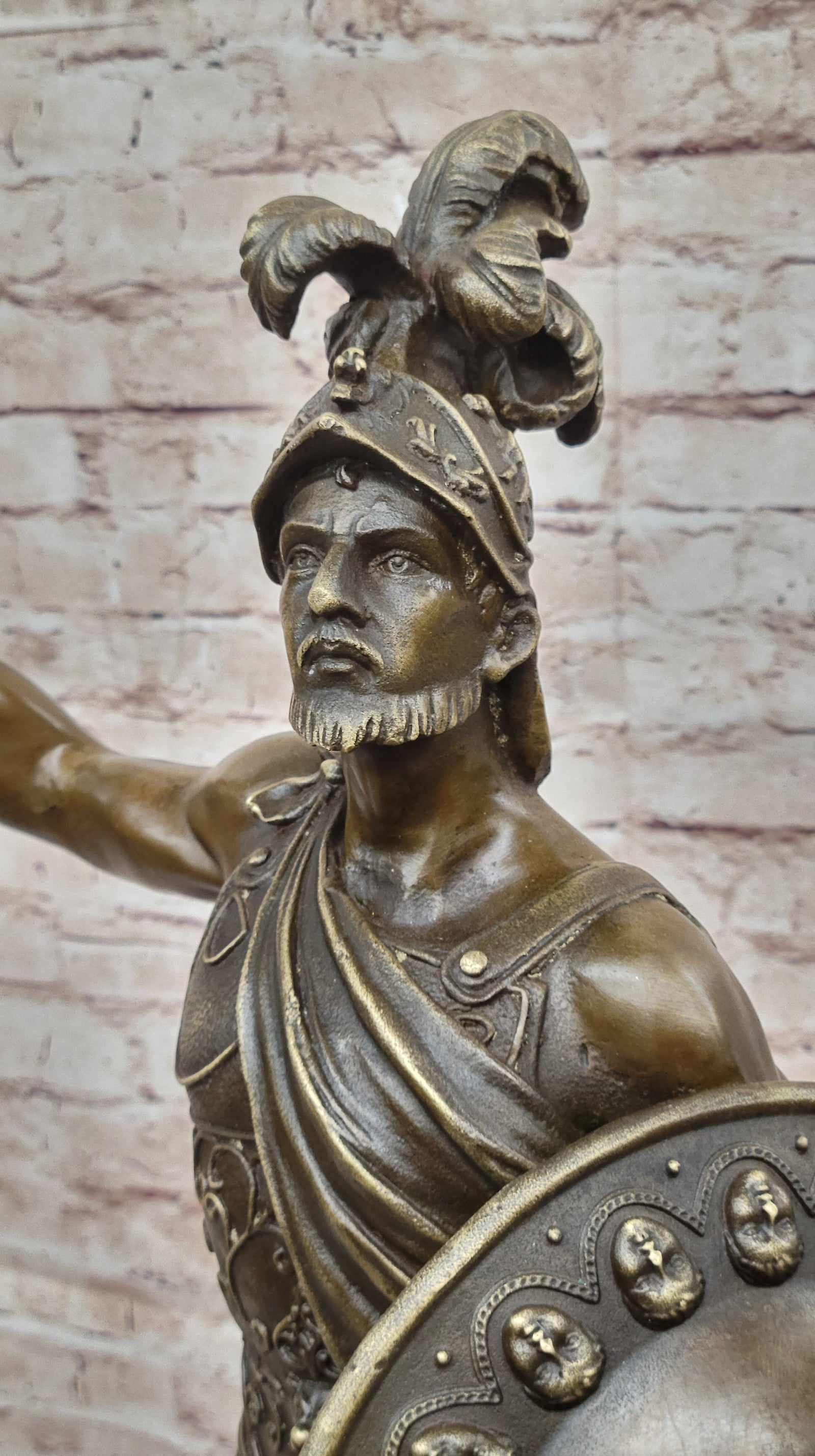 Ancient Greek Hero Hercules Achilles Leonidas Hoplite Warrior Bronze S ...