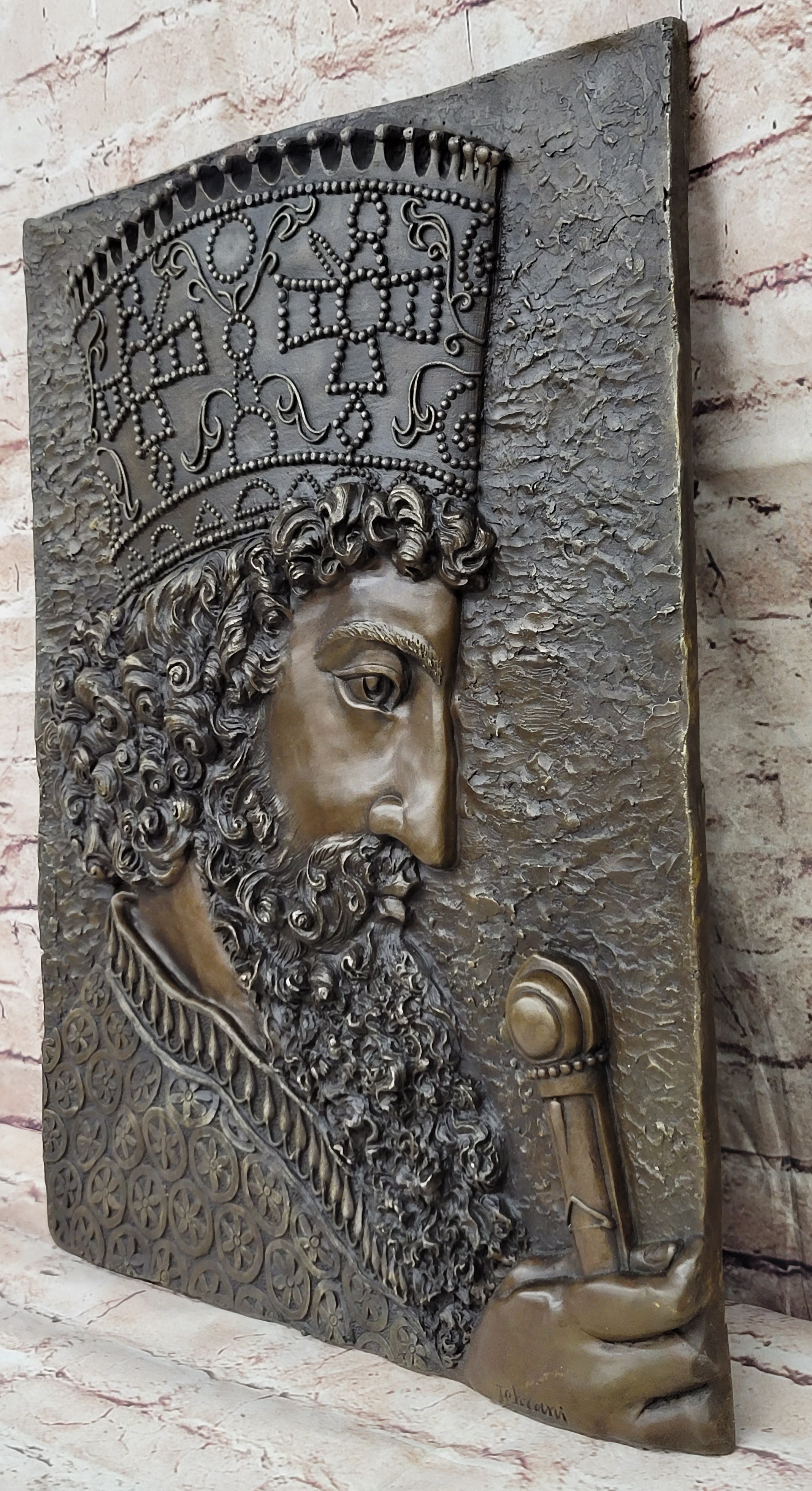 Cyrus The Great Persia Dynasty Wall Mount Genuine Bronze Sculpture ...