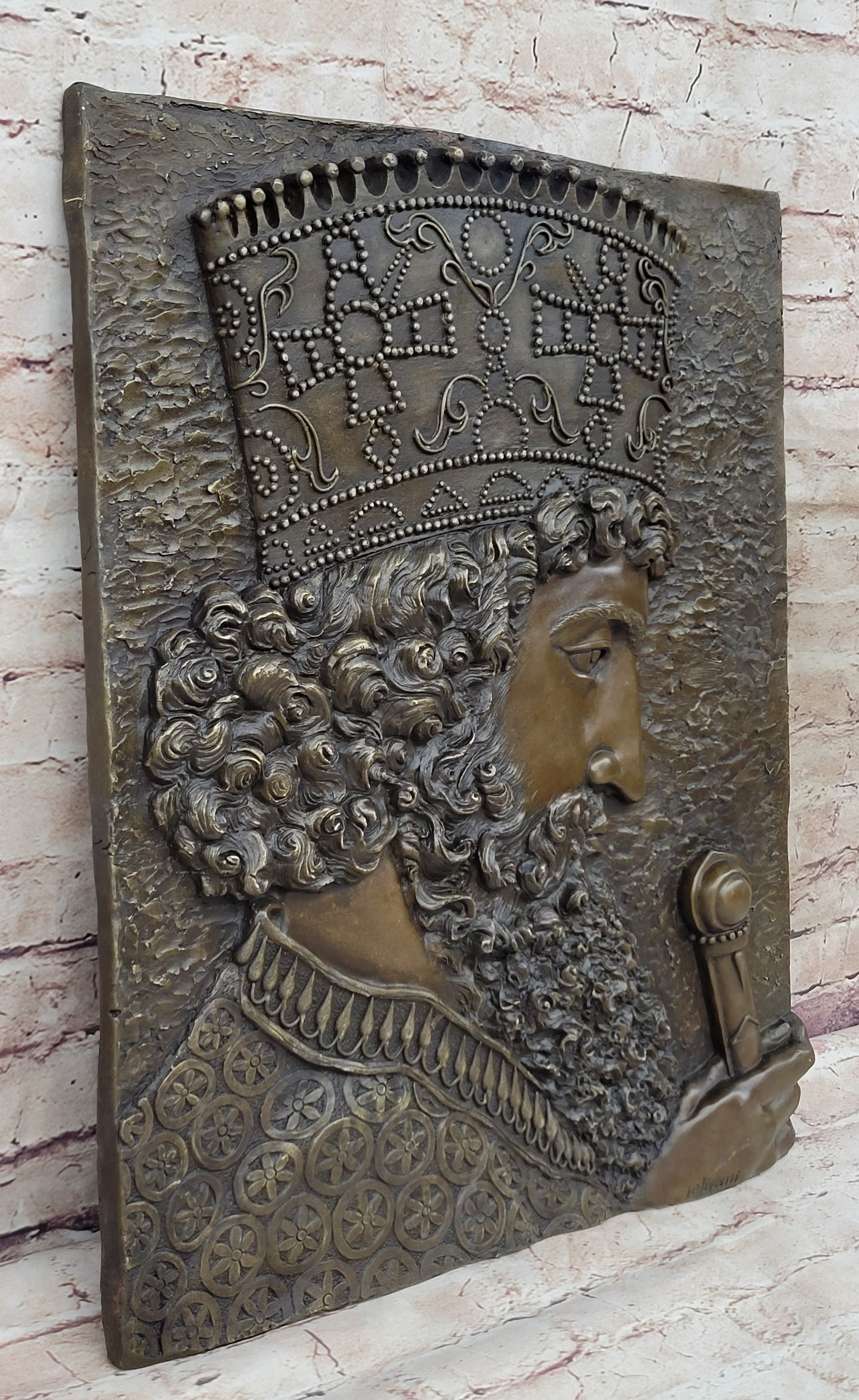 Cyrus The Great Persia Dynasty Wall Mount Genuine Bronze Sculpture ...