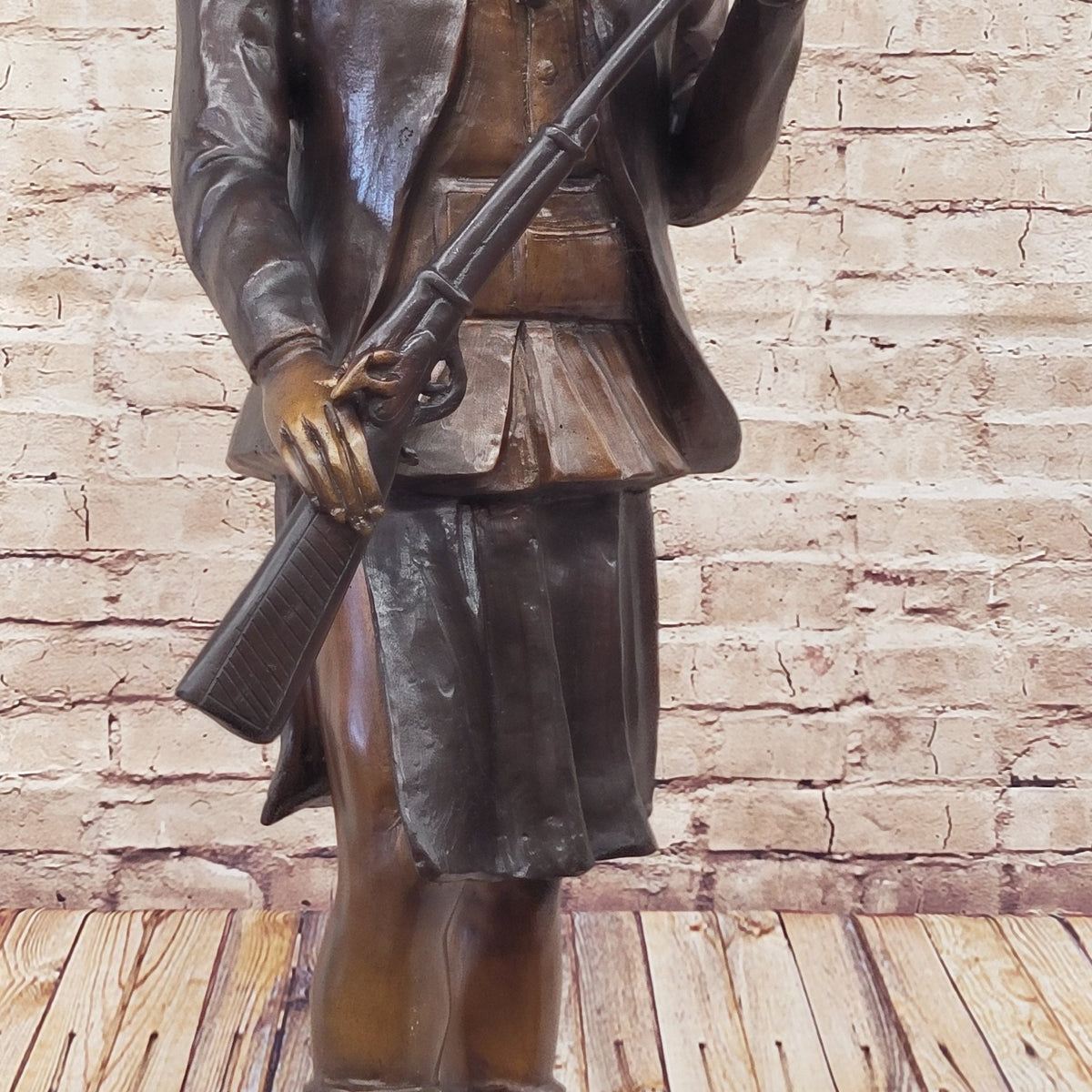 Hand Made Geronimo With Rifle by C.M Russell Bronze Sculpture Figurine ...