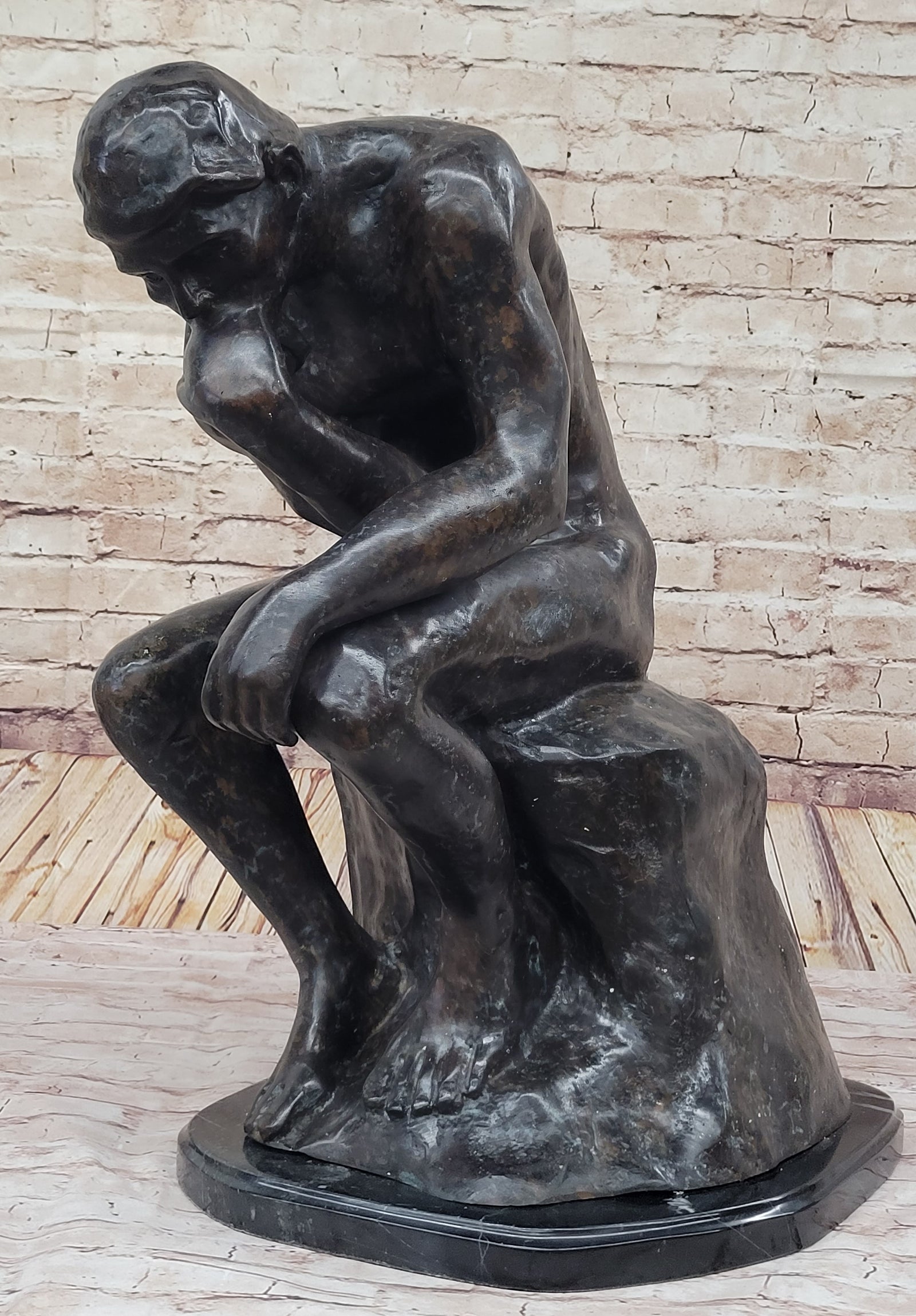 The Thinker Thinking Man Auguste Rodin Bronze Statue Sculpture Replica ...