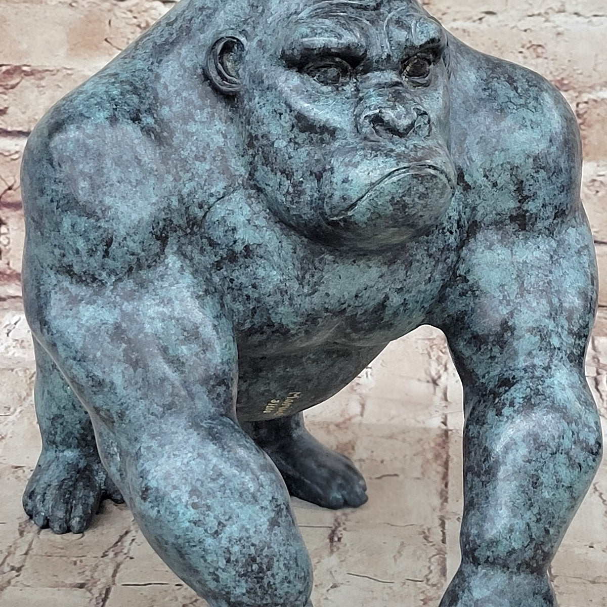 Hot Cast Bronze Limited Edition Gorilla Ape Sculpture Statue Figurine ...