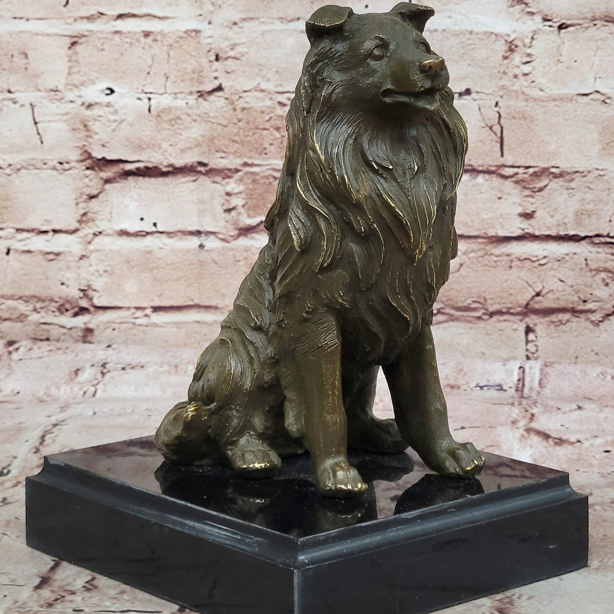 Bronze Collie Dog Statue – Loyal Companion Figurine – Bronzhaus
